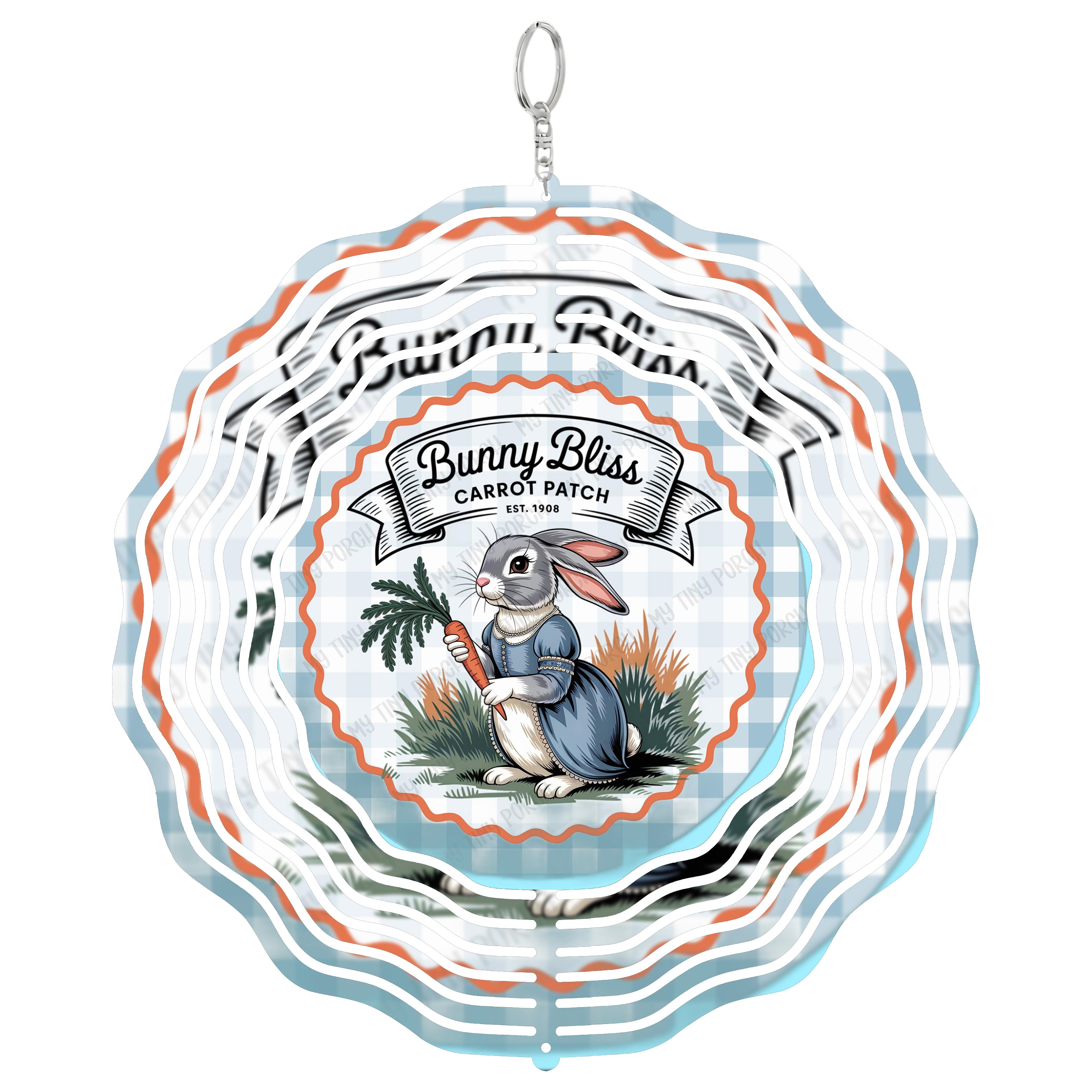 Easter Carrot Patch Wreath 3D Wind Spinner, Spring Vegetable Garden ...