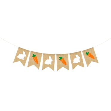 1 Set Easter Carrot Banner Hanging Paper Carrot Banner Easter ...