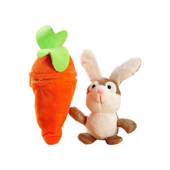 Easter Carrot & Rabbit Plush Keychain, Soft Fabric, 10X8Cm, Hanging ...