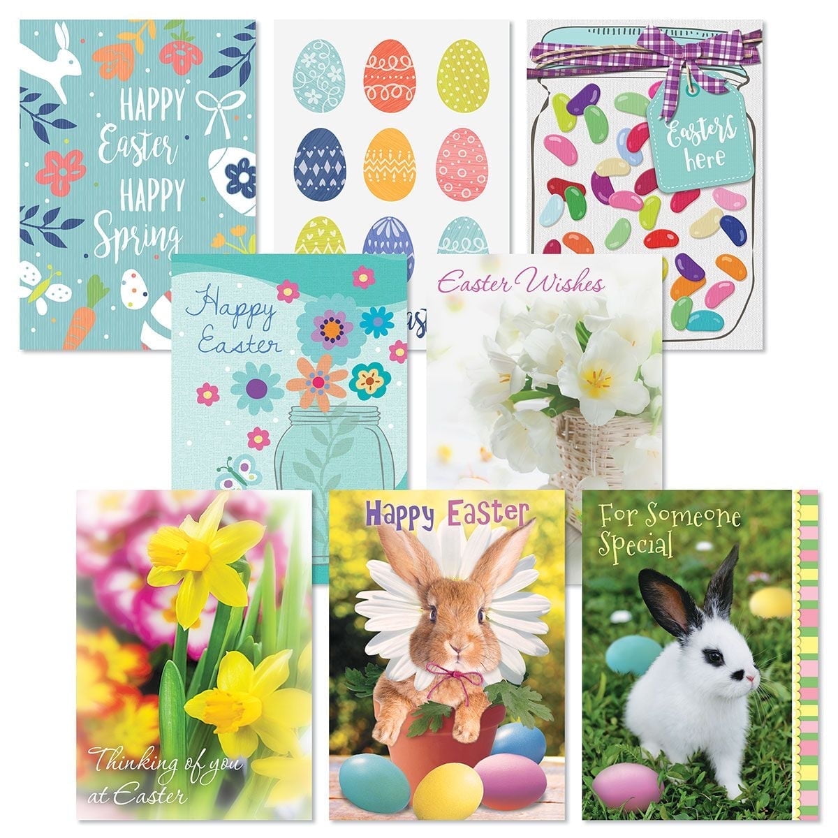 Easter Multi-Design Greeting Cards Value Pack - 12 Set, Envelopes ...