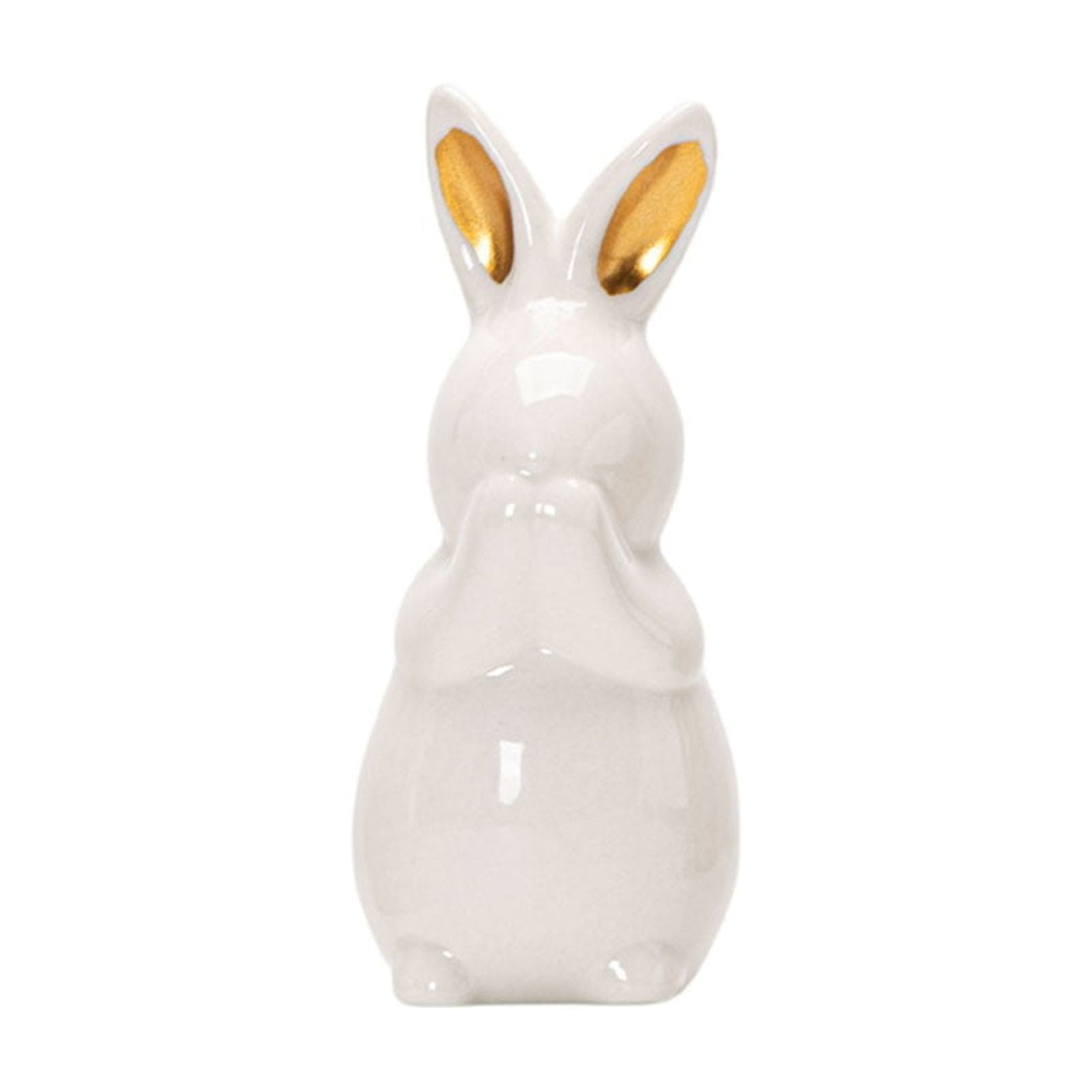 Easter Ceramic Bunny Figurines Decor White Porcelain Modern Tabletop ...