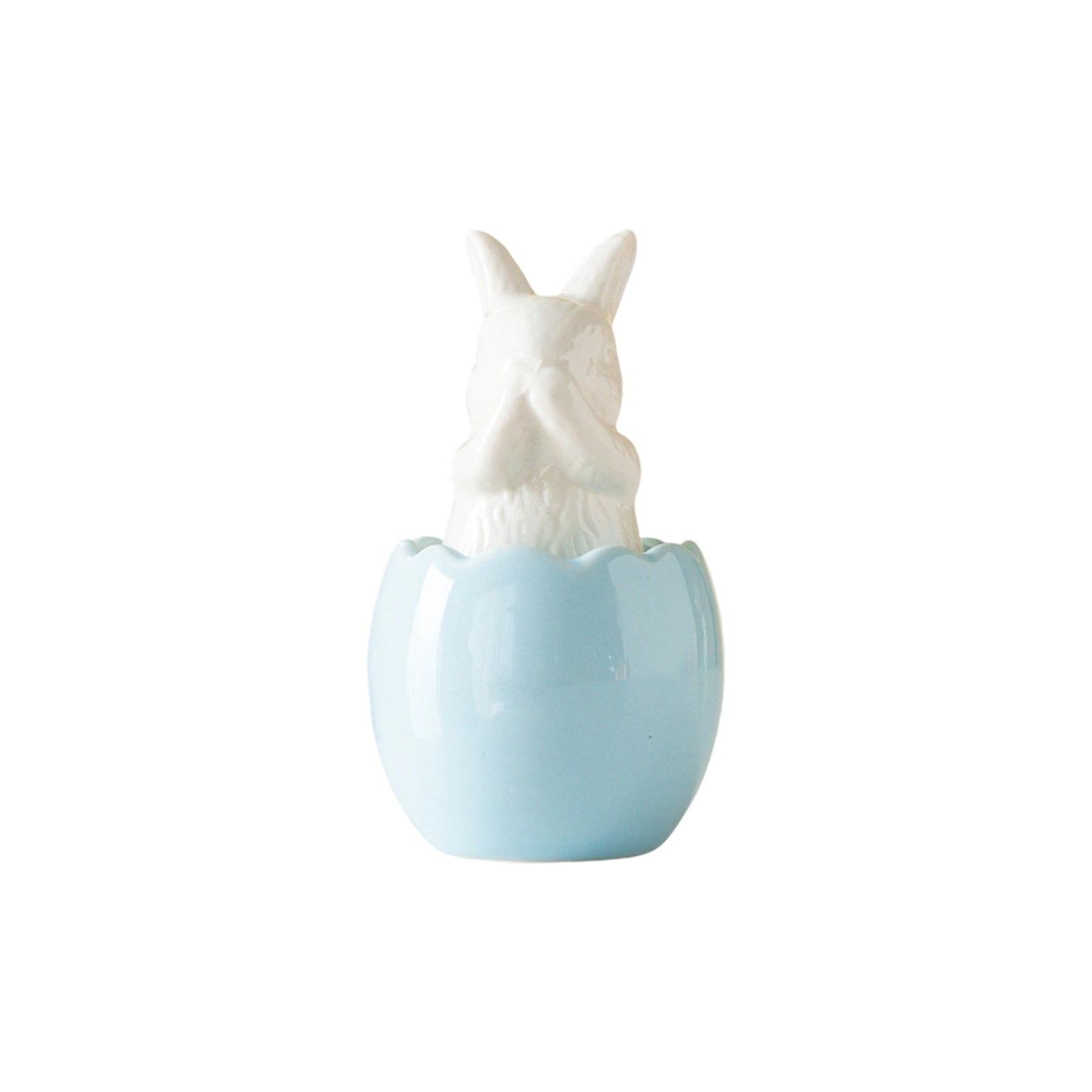 Easter Ceramic Bunny-In-Egg Figurine Minimalist European Style Home ...