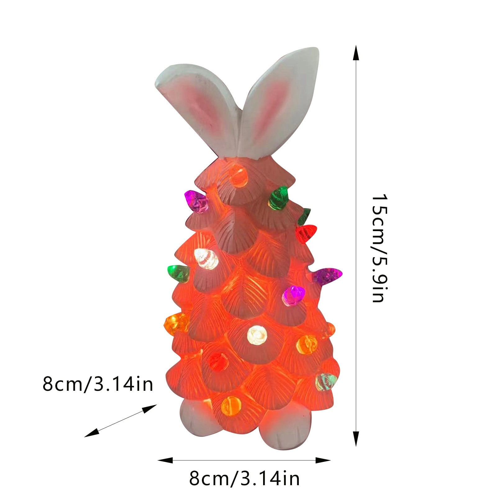 Easter Ceramic Tree,Light-Up Bunny Easter Decorations,Pink Bunny Tree ...
