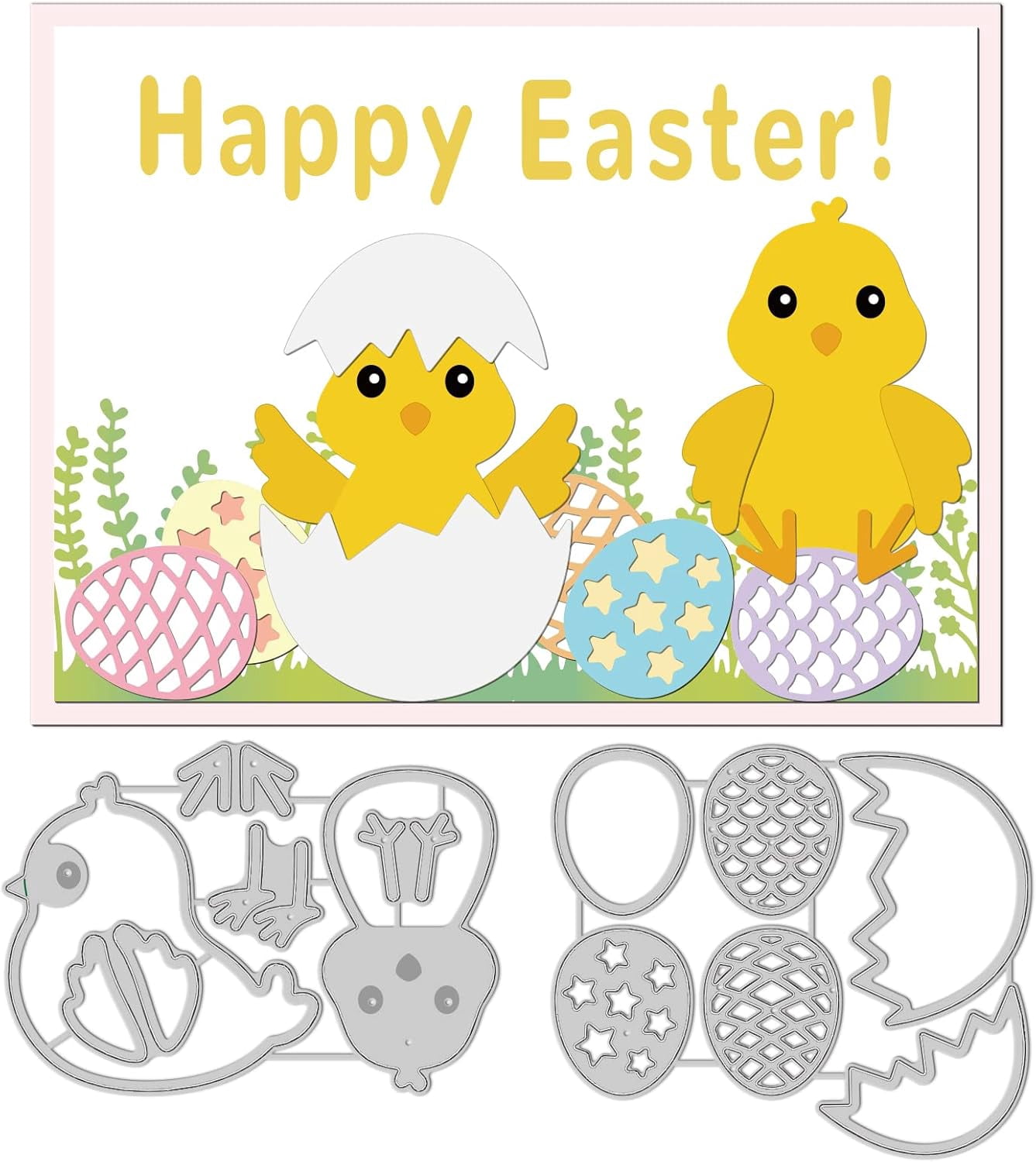 Easter Chick Cutting Dies Easter Egg Carbon Steel Die Cuts for DIY ...