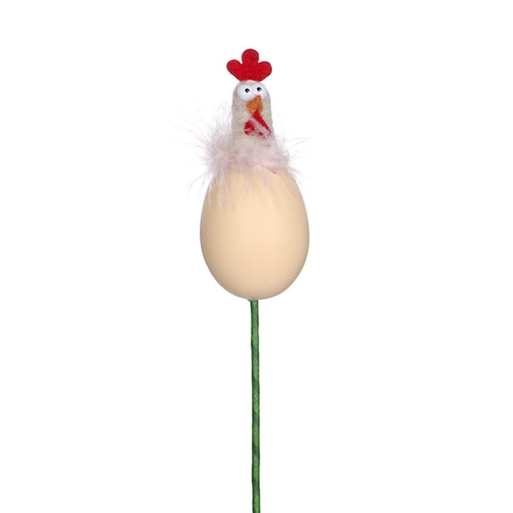 Easter Chick Decoration, Plush Chick Figurine with Eggshell Pick, Cute ...