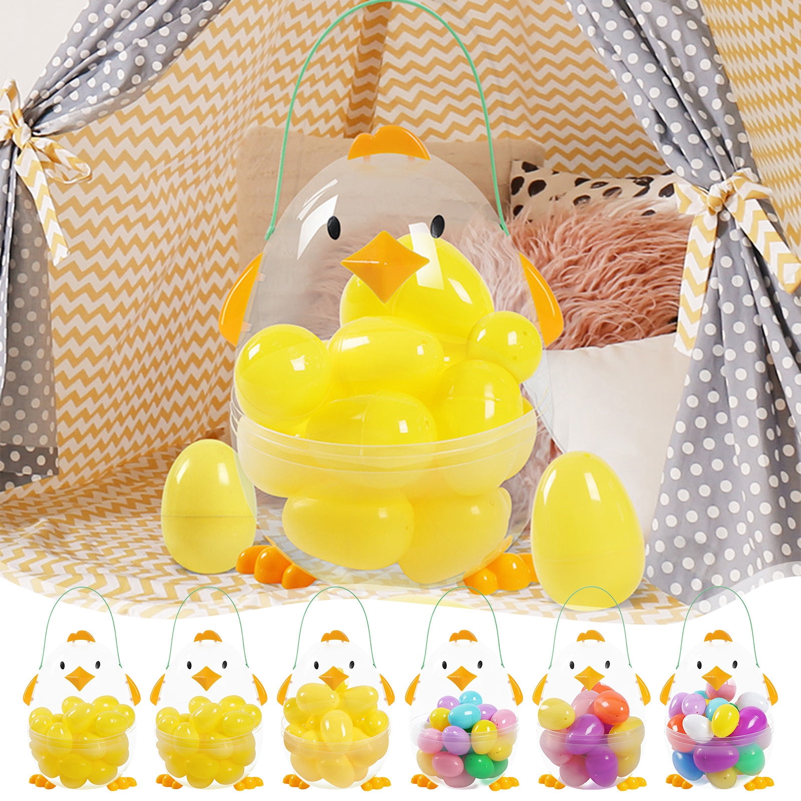 Easter Chick Fillable Egg Candy Box, Easter Egg Shaped Openable Gift ...