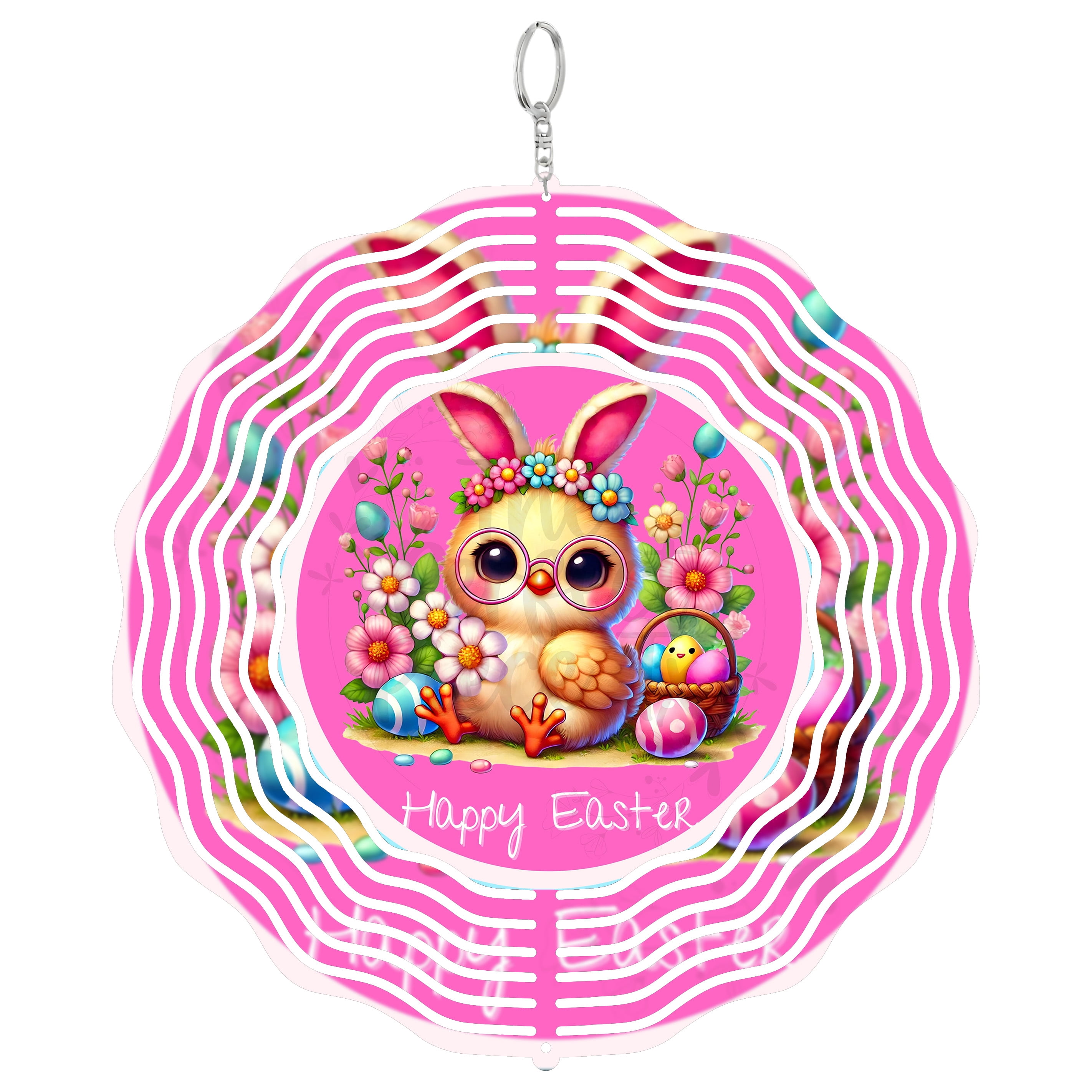 Easter Chick Pink 3D Wind Spinner Stainless Steel Cute Decor - Walmart.com