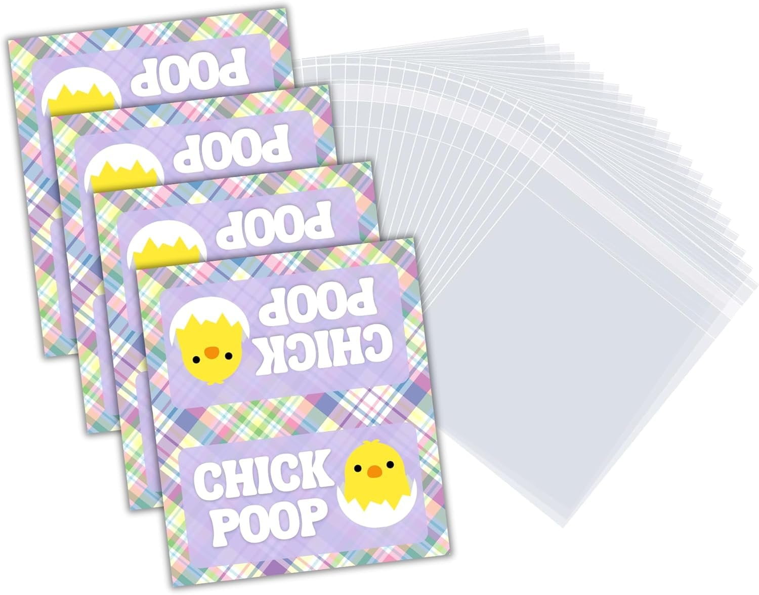 Easter Chick Poop Sack Labels for Easter Bunny Bait 50 Tags & 50 Bags ...