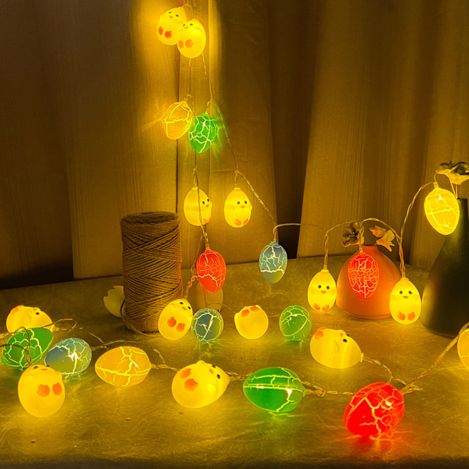 Easter Chick String Lights, Battery-Powered Decorative Lights with ...
