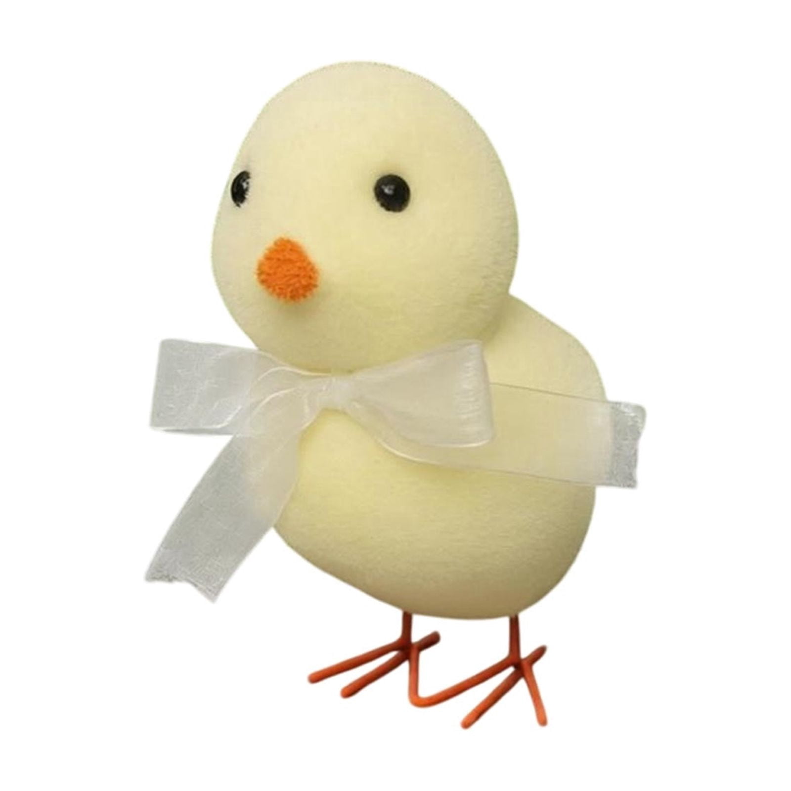 Easter Chicken Decor, Simulation Plush Chicks Figurines with Bows, for ...