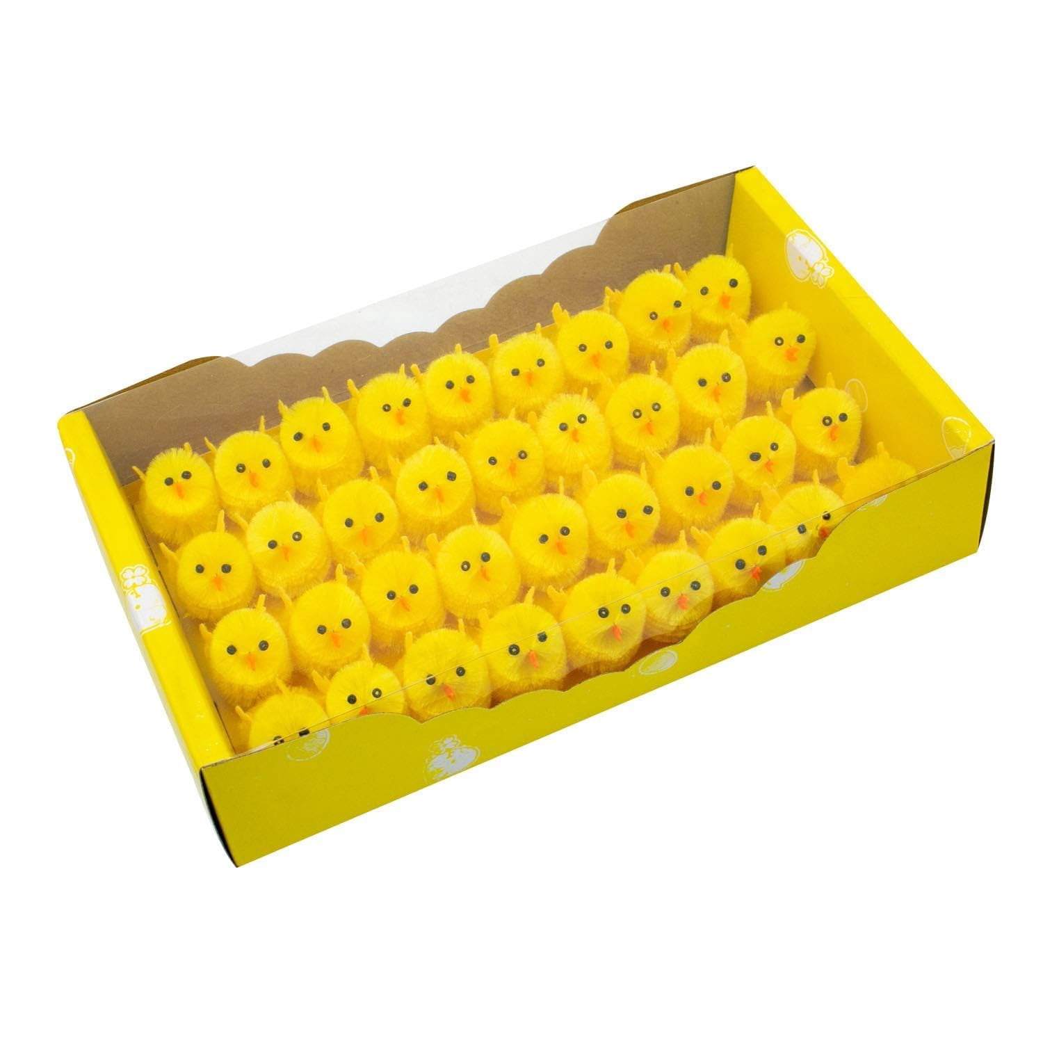 Easter Chicks Polyester Cake Topper, 36PC Yellow 1.2in Mini Chicks ...