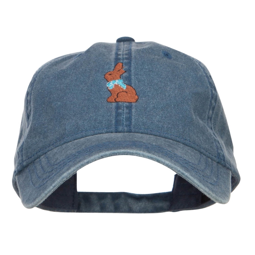 Easter Chocolate Bunny Embroidered Washed Cap - Navy OSFM - Walmart.com