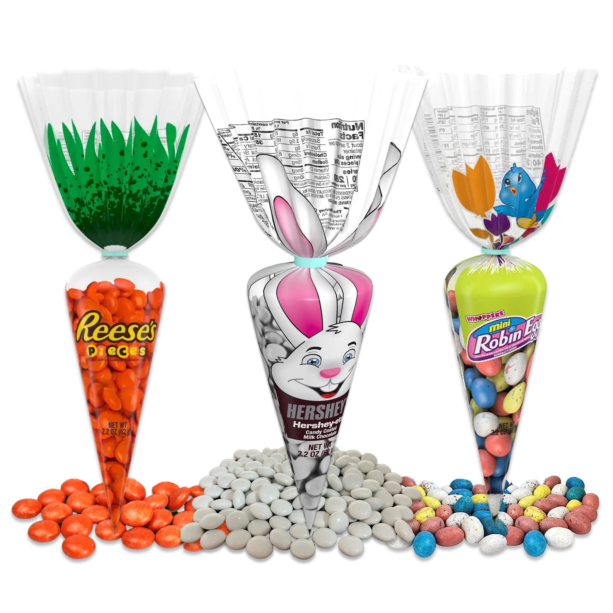Easter Chocolate Candy Filled Carrots Variety Pack of 3 (Peanut Butter ...