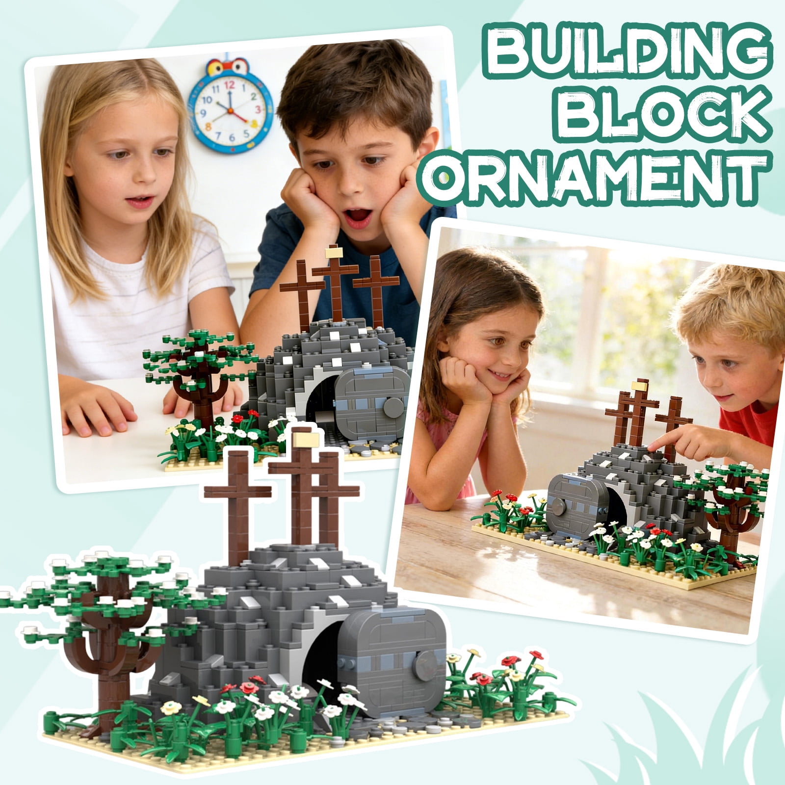 Easter Christian Building Blocks Set, Religious Resurrection Story ...