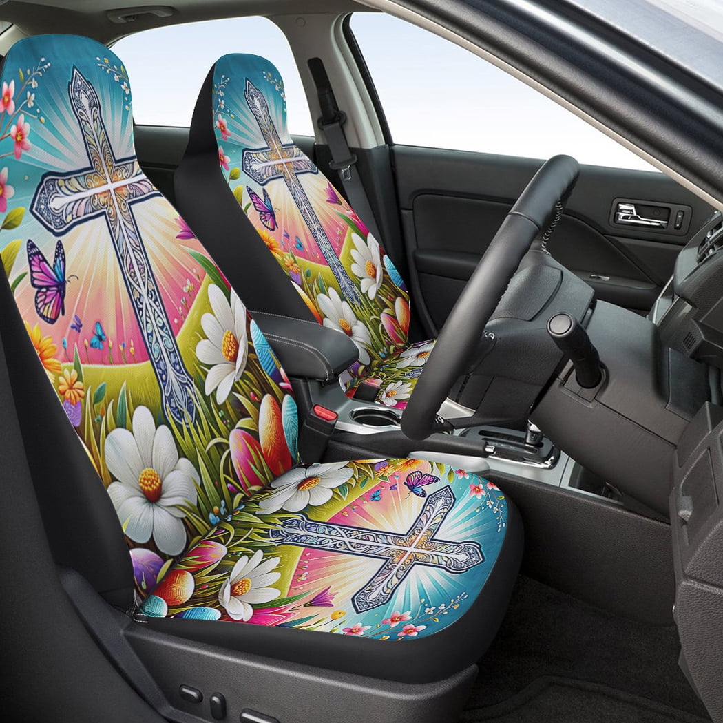 Easter Christian Cross Resurrection of Jesus Seat Covers Cars, Car ...