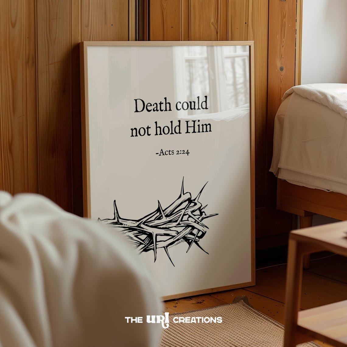 Easter Christian Wall Art, Crown Of Thorns, Bible Verse Wall Art, Jesus ...