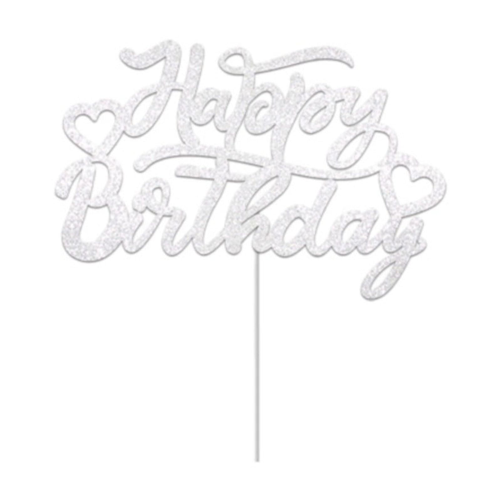 Easter Clearance Cake Decorating Supplies Happy Birthday Cake Top Card ...