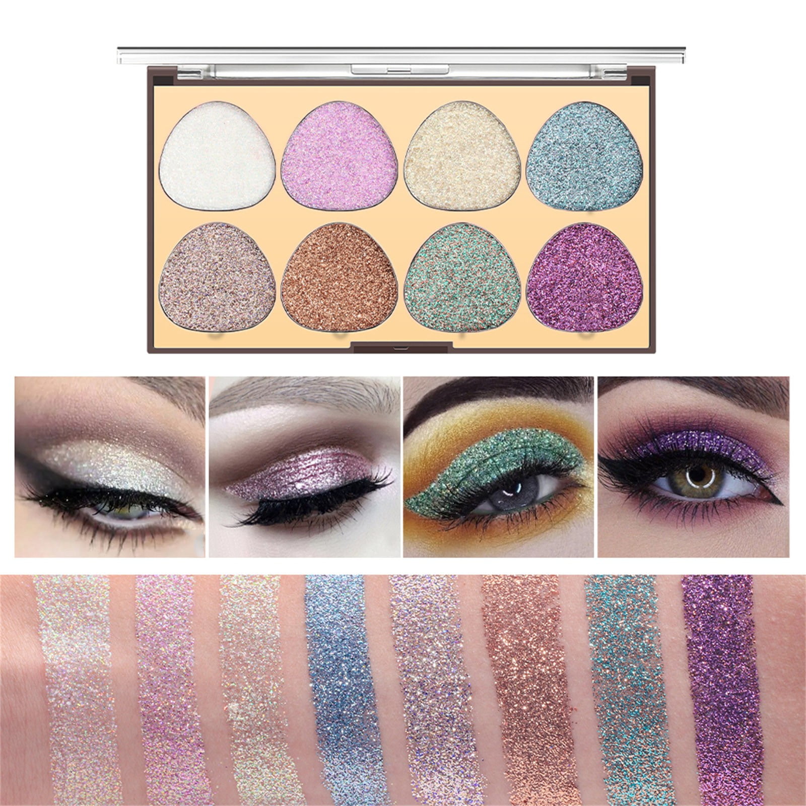 Easter Clearance Eye Shadow Palettes 8 Colors Glitter Shimmery Glittery ...