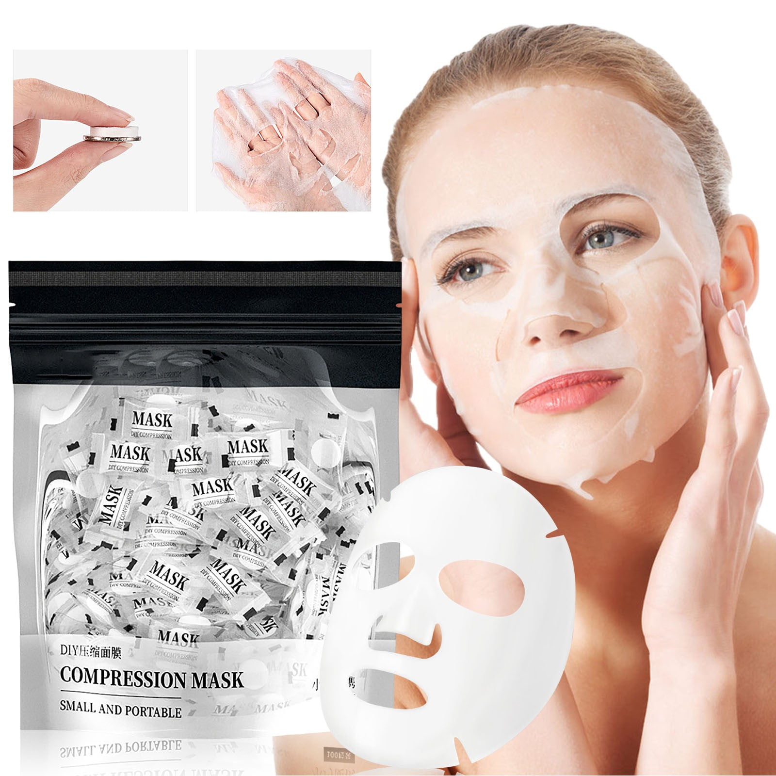 Easter Clearance Facial Mask 100 Pieces Compressed Cotton Facial Sheets ...