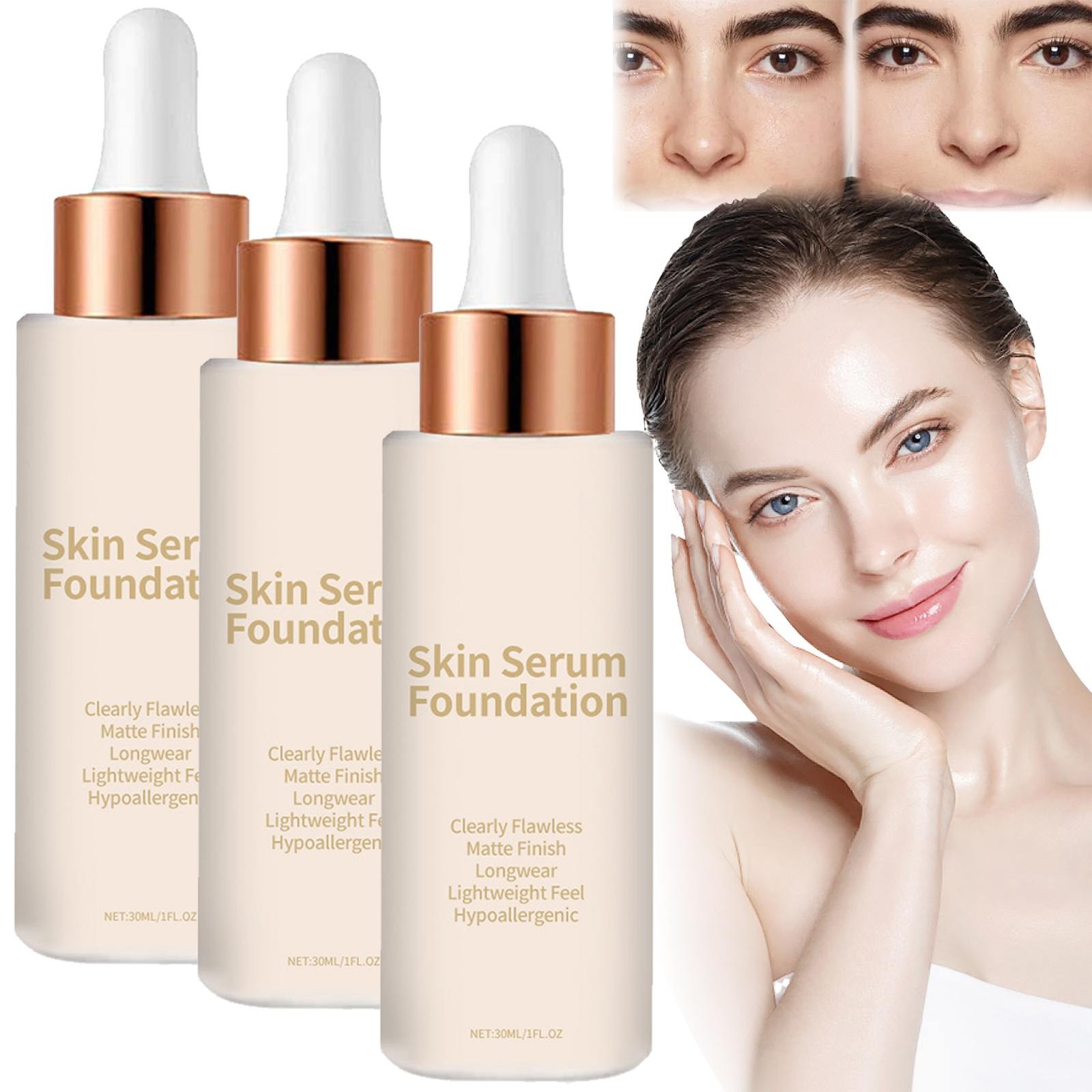 Easter Clearance Foundation Concealer Makeup 3Pcs Skin Foundation Light ...