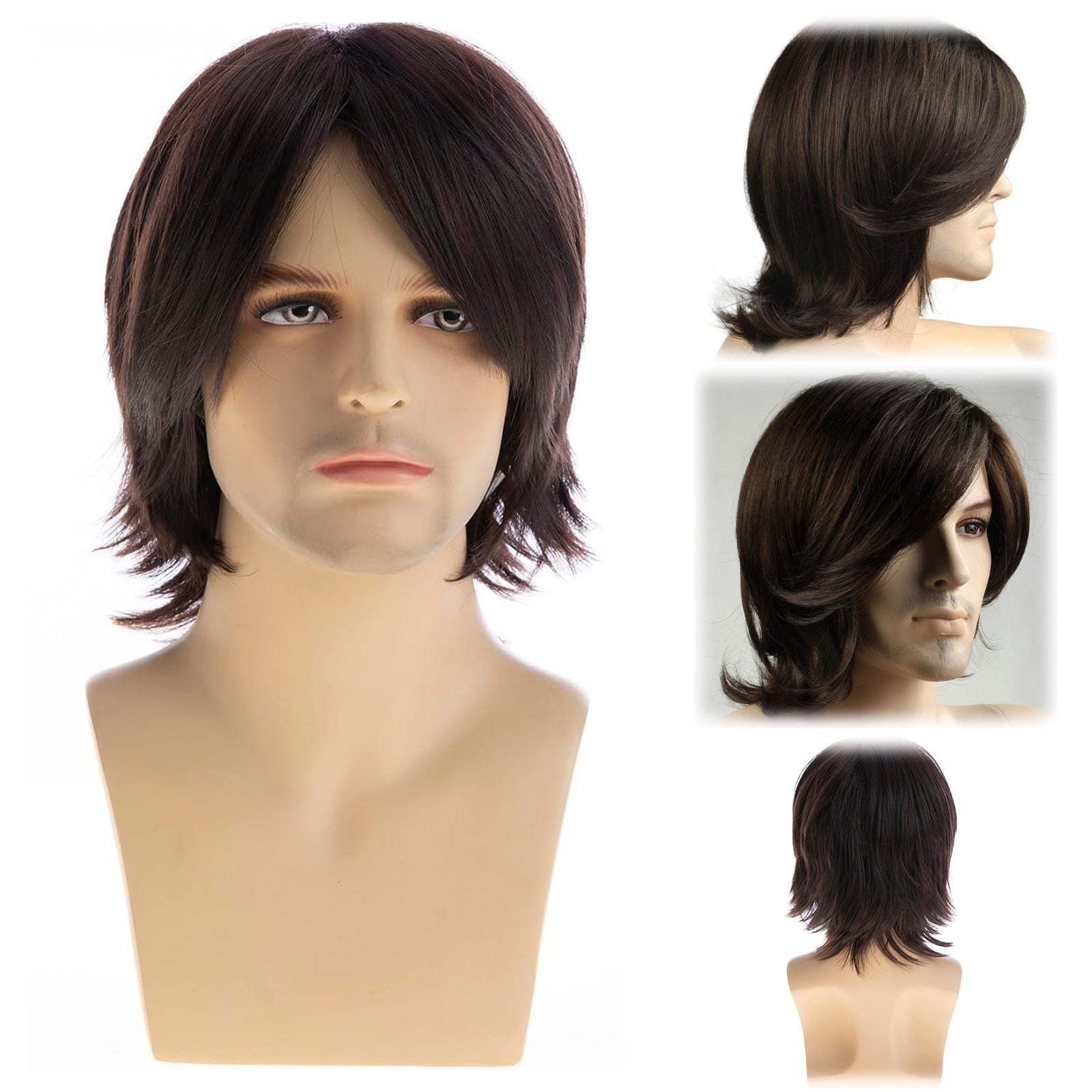Easter Clearance Hair Wigs for Men Short Straight Brown Wigs for Men ...