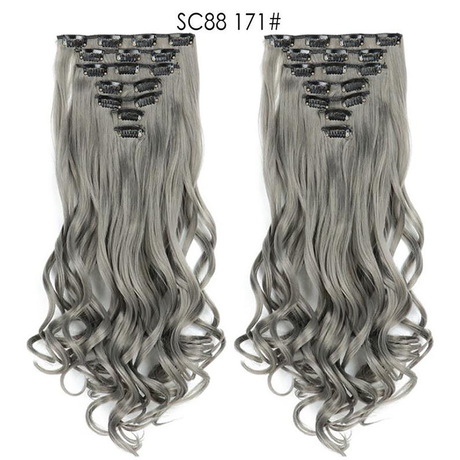 Easter Clearance Hair Wigs for Women 7-Piece Set Matte Clip Wig Curly ...