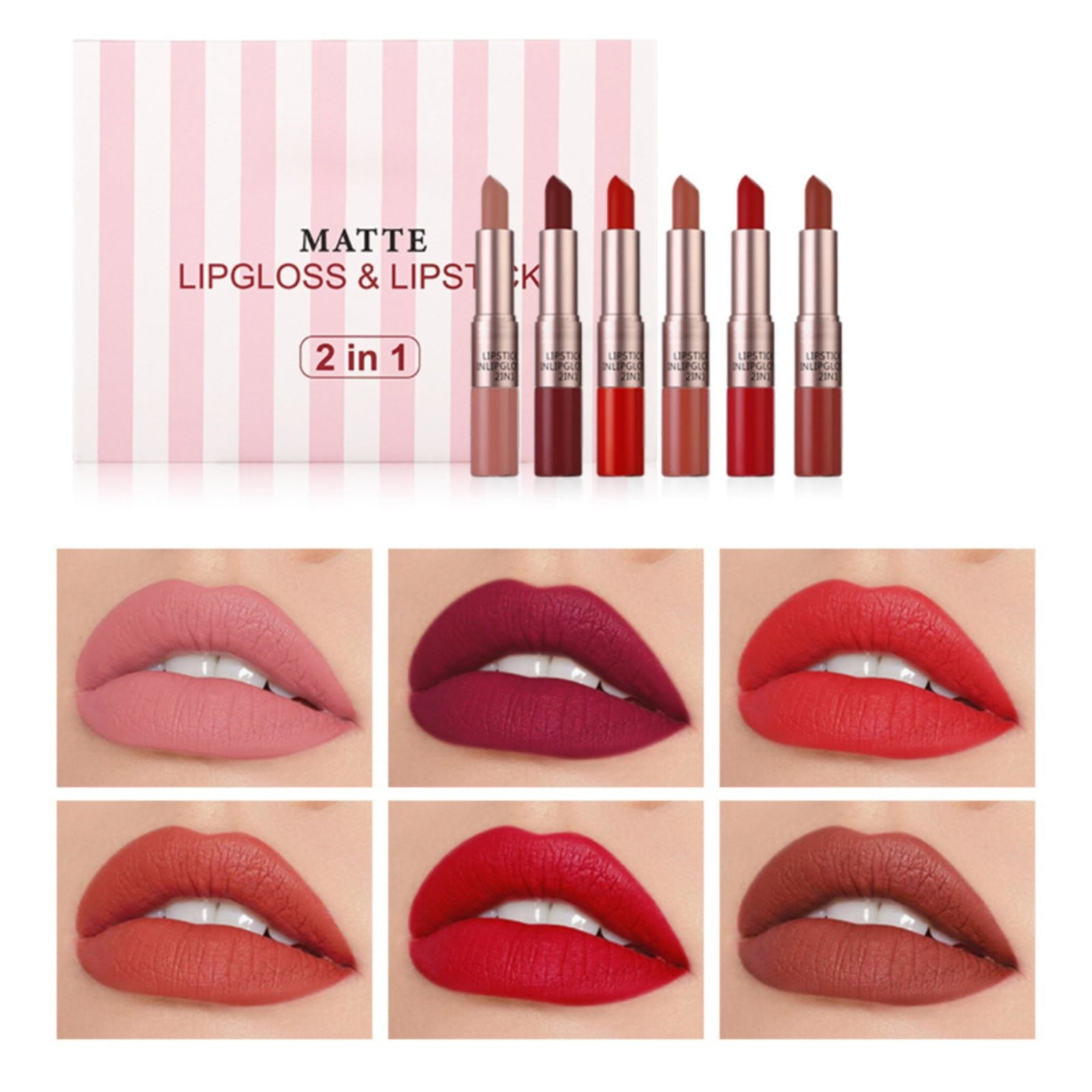 Easter Clearance Lip Gloss Lip Gloss Set 6 Piece Liquid Lipstick Makeup ...