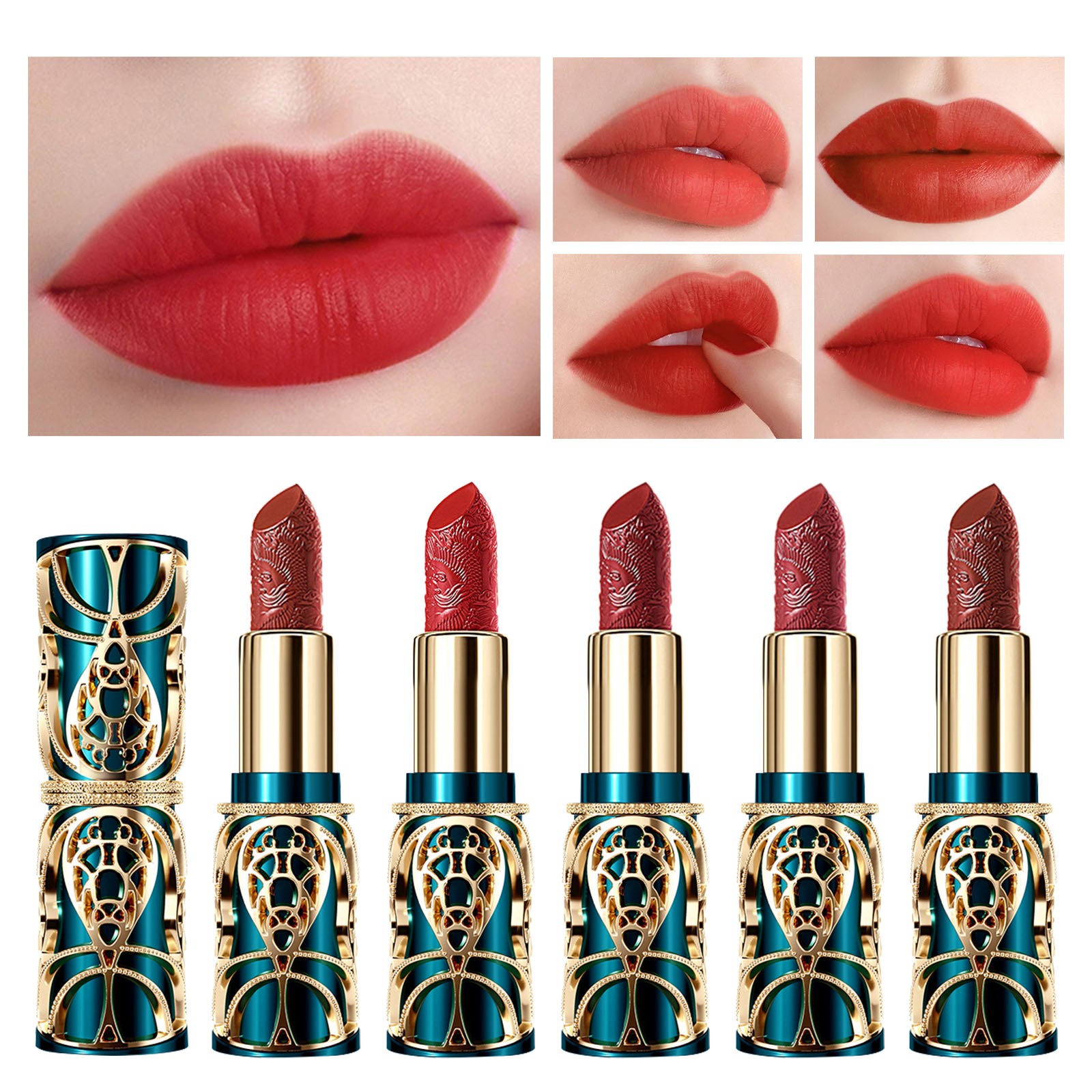 Easter Clearance Lipstick for Women Lip Plumper 5Color Set Lipstick Glossy Lipstick Long Lasting ...