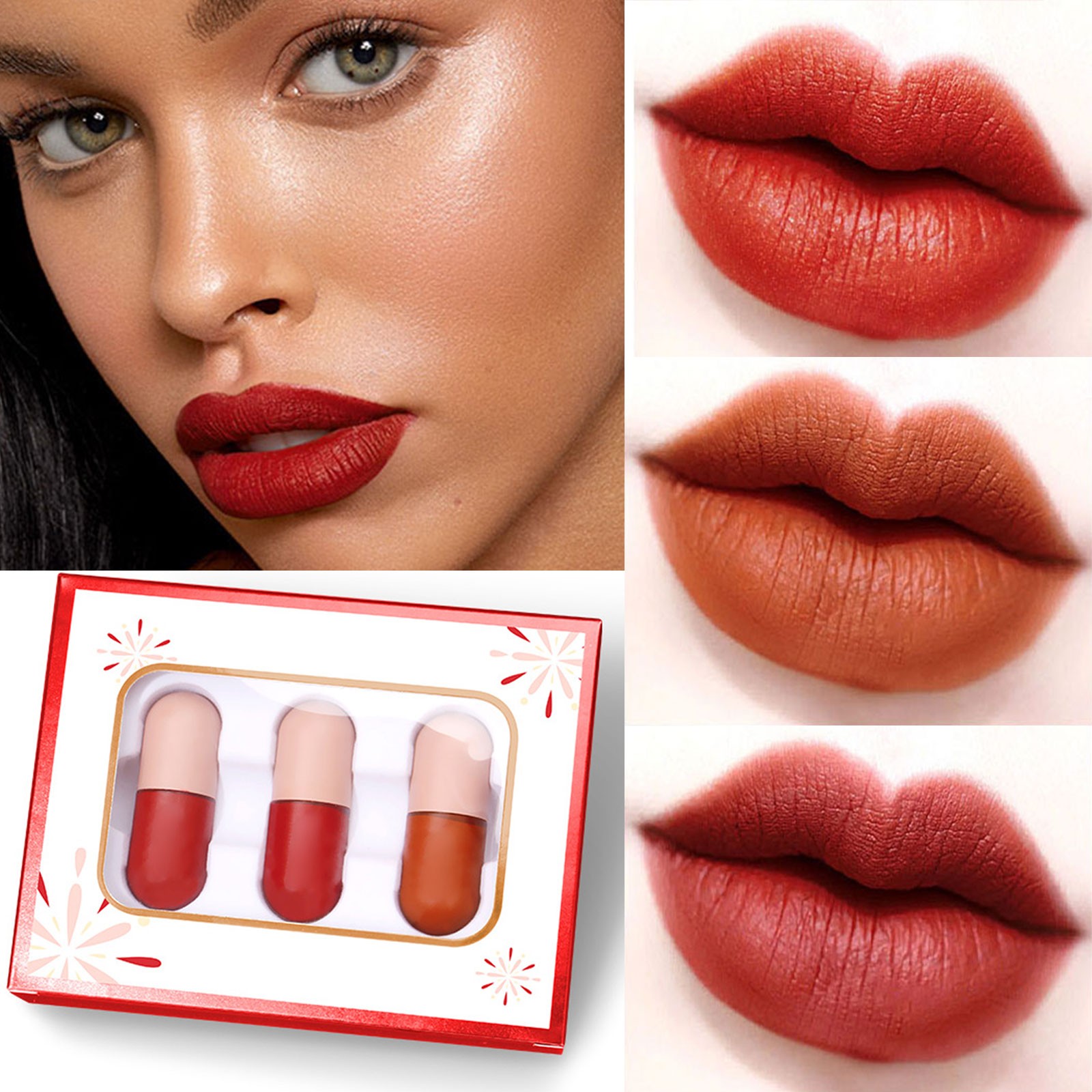 Easter Clearance Lipstick for Women Lip Plumper Capsule Liquid Lipstick ...