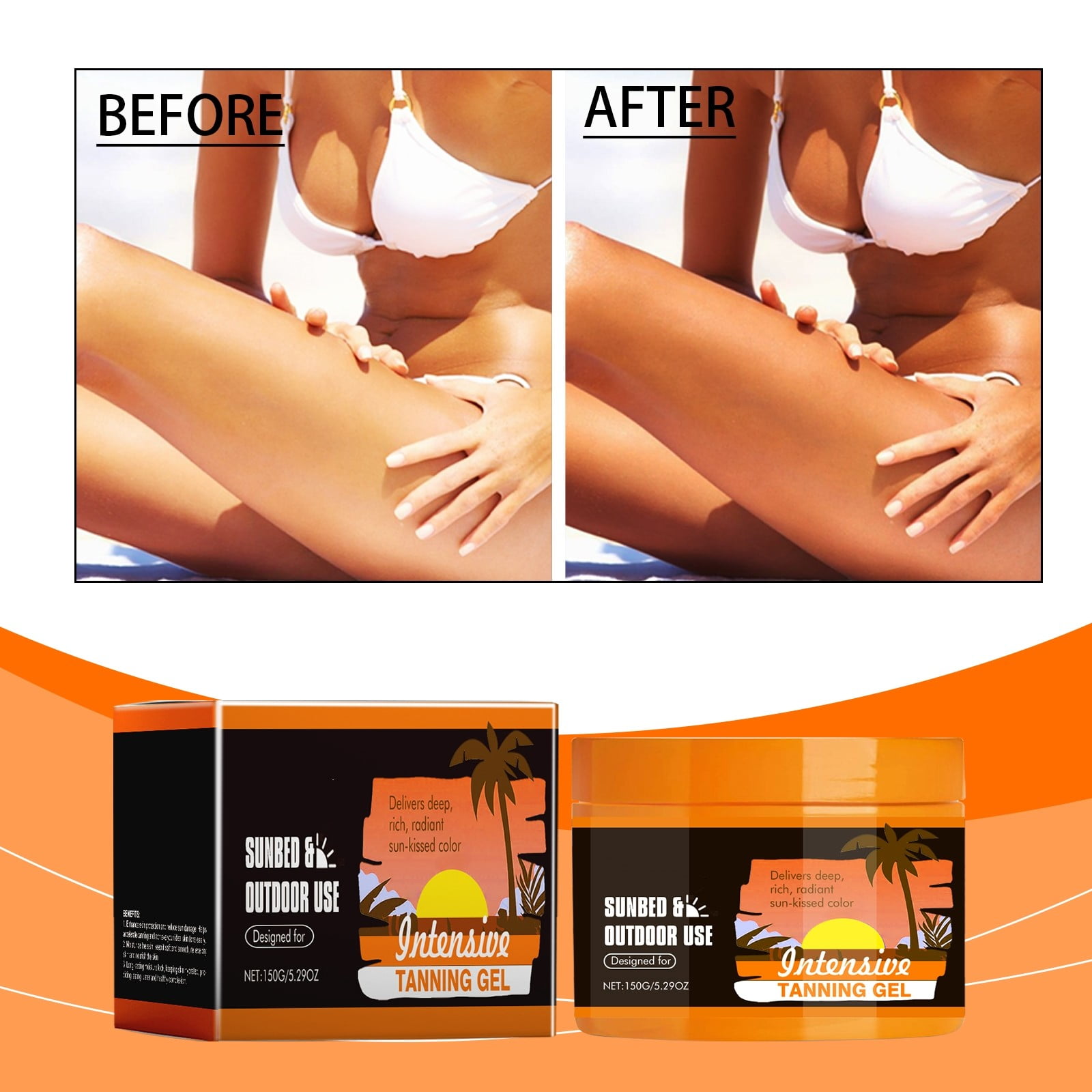 Easter Clearance Sunscreen for Face Premium Tanning Accelerator 3.53Oz Extreme Dark Intensive ...