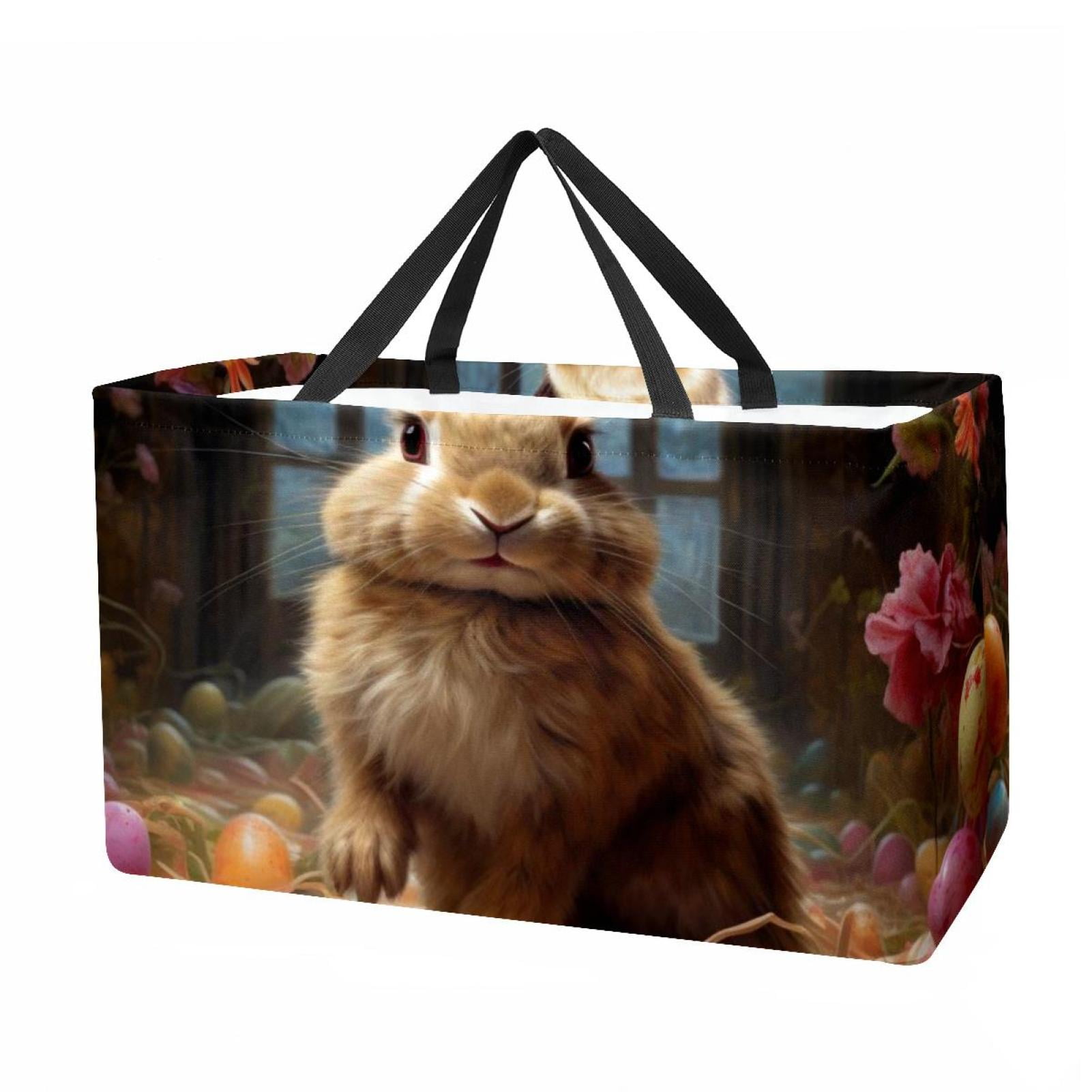 Easter Collapsible Bucket Tote Bag Shopping Basket Oxford Cloth Picnic ...