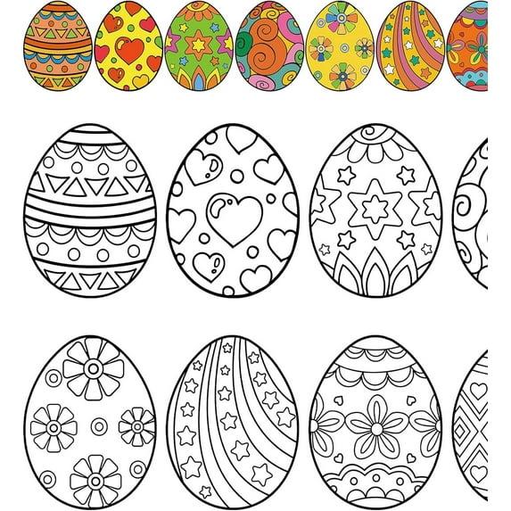 Easter Color Your Own Eggs DIY Coloring Craft Kit, 8 Styles - Walmart.com