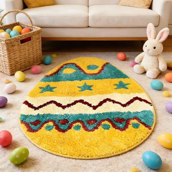 Easter Colorful Egg Floor Mat For Bedroom Porch Hallway Dorm Easter ...