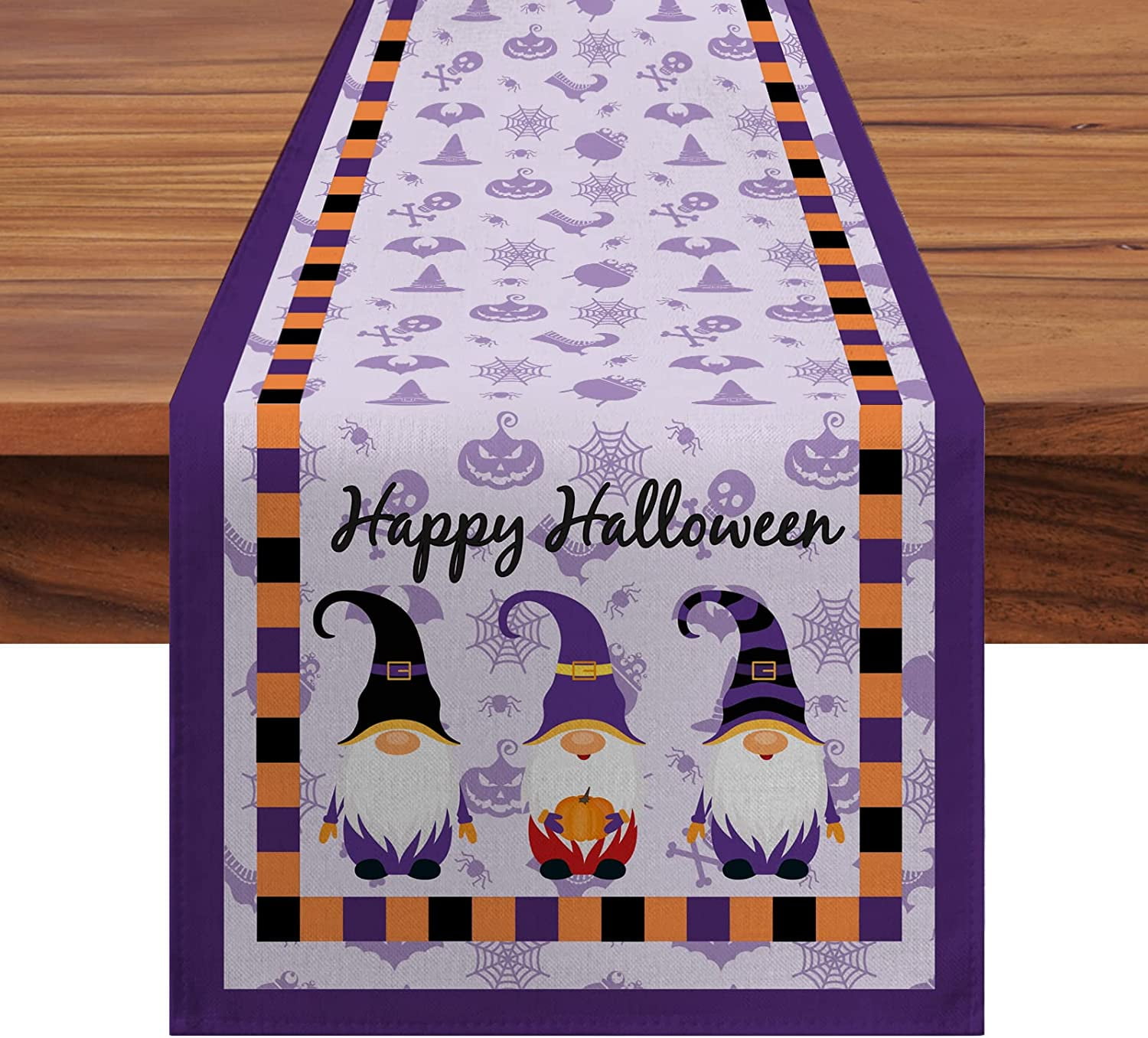 Easter Colorful Egg Table Runner 72 Inches Long Blue Grey Buffalo Plaid ...