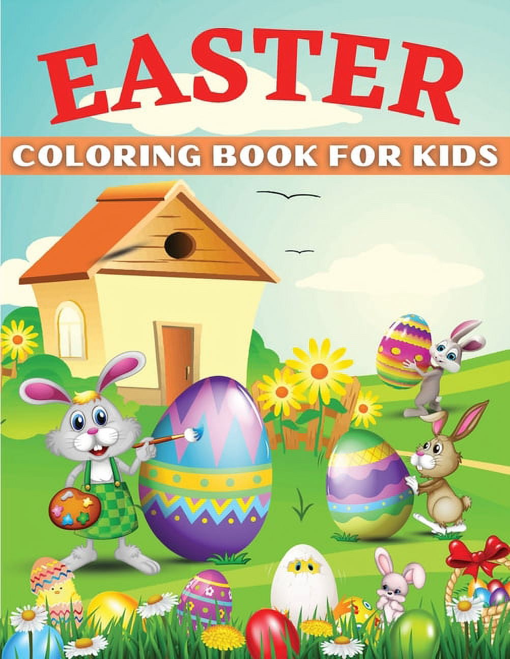 Easter Coloring Book For Kids Ages 4-8: Unique Coloring Pages with Cute ...