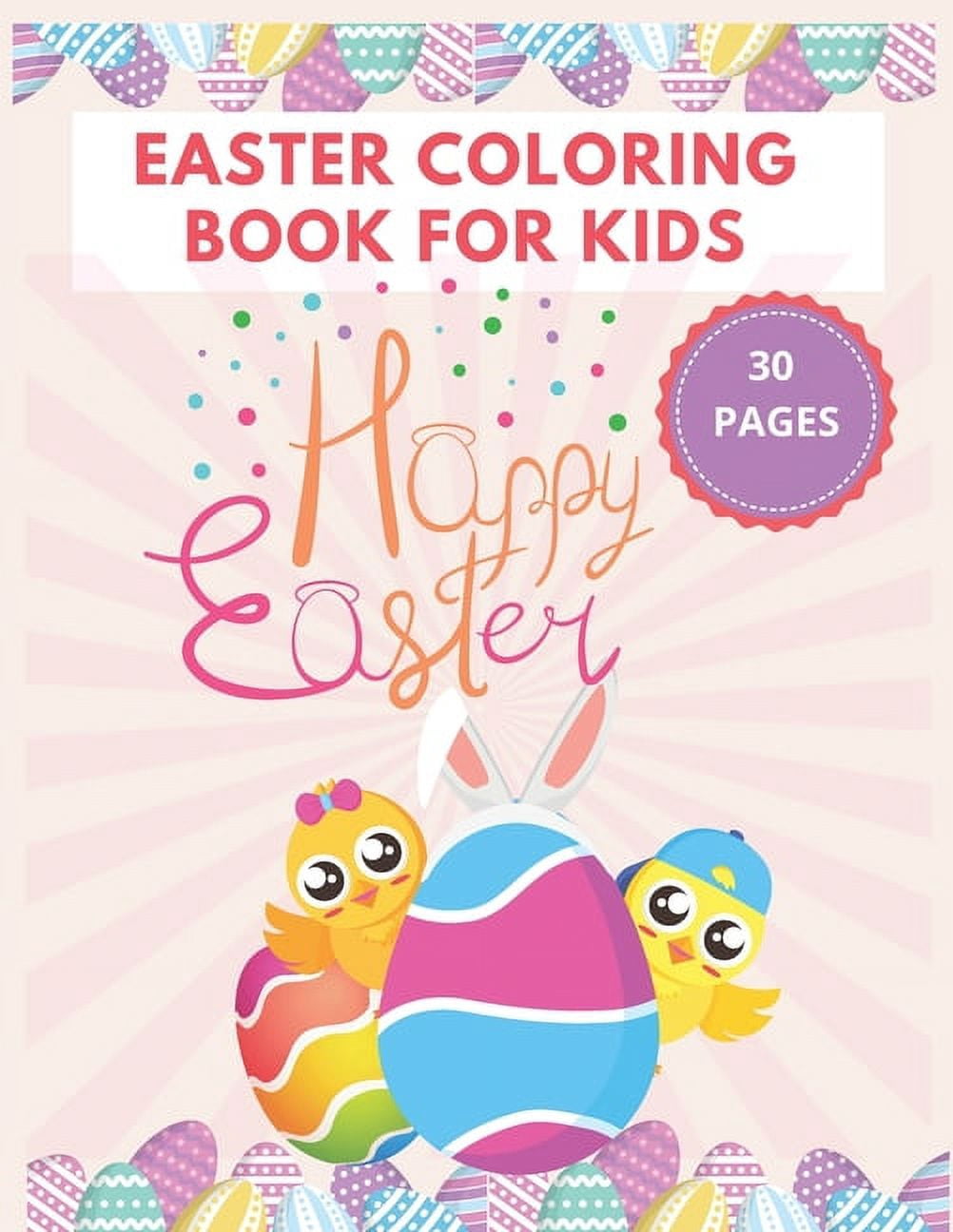 Easter Coloring Book For Kids: Happy Easter A Fun Things Coloring ...