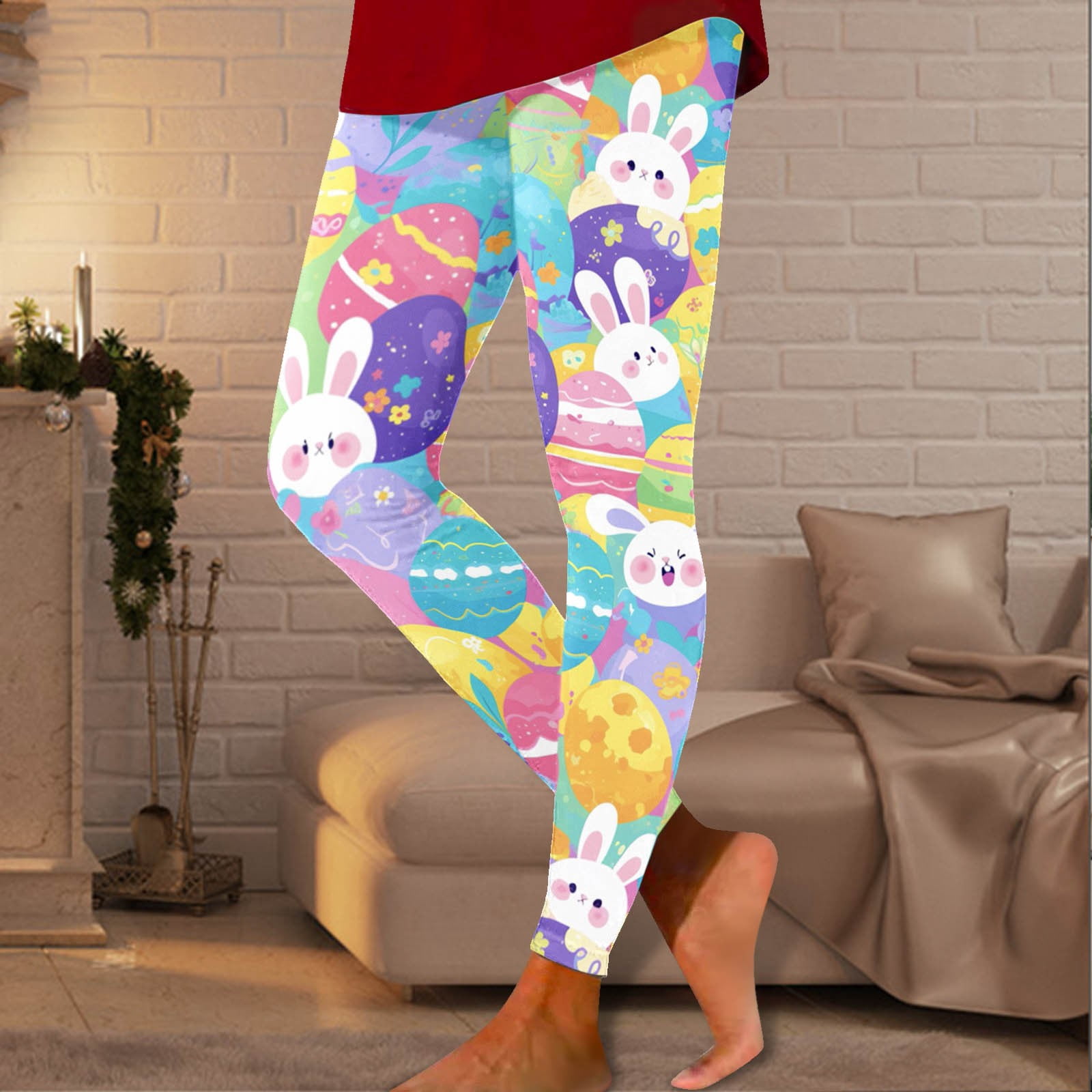 Easter Compression Leggings for Women High Waist Athleisure Yoga Pants ...