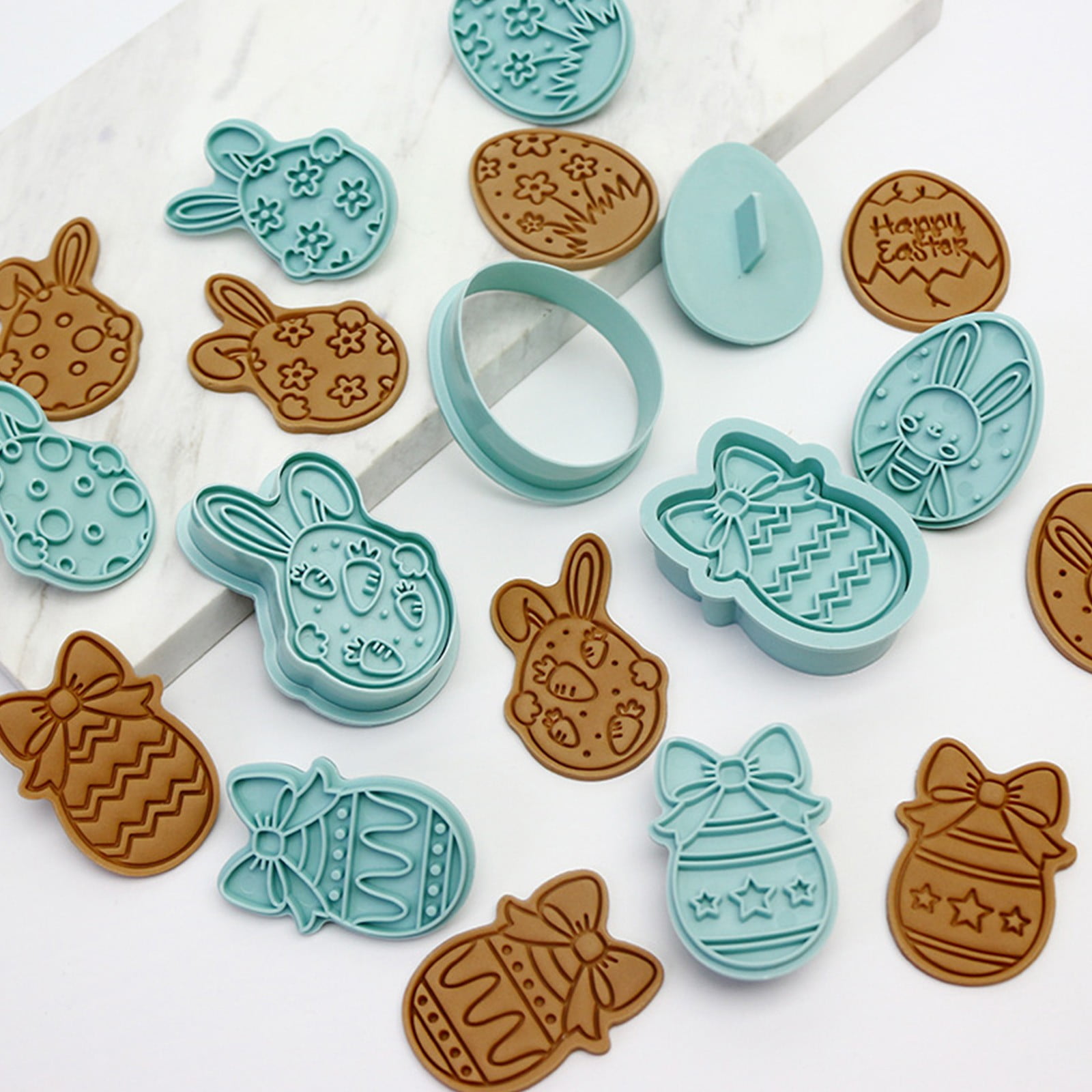 Easter Cookie Cutter Set of 12 with Bunny and Egg Shapes for Festive ...