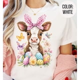 Easter Cow Shirt Floral Easter Tee - Walmart.com