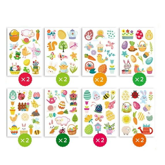Easter Crafts Scrapbook Party Stickers - 32pcs Indoor Wall Decoration ...