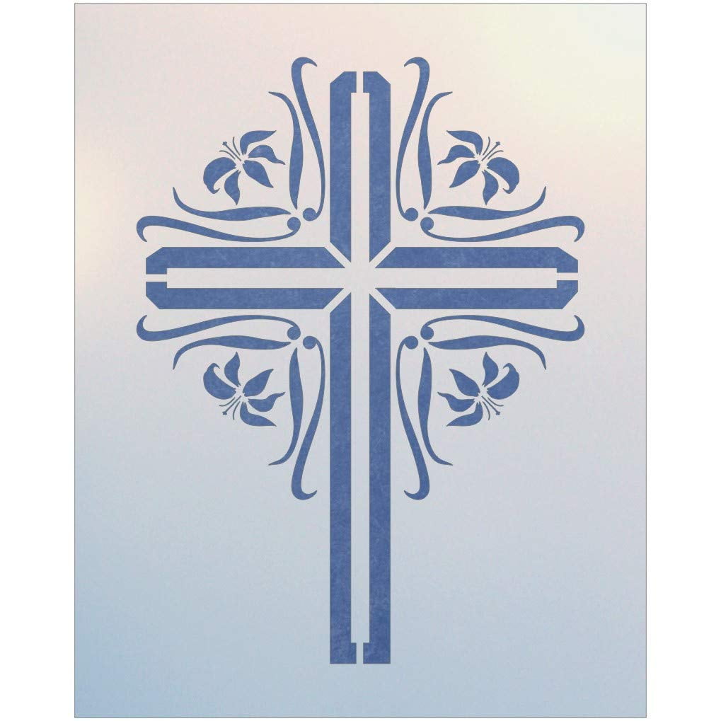 Easter Cross 2 Small Stencil - Stencils for Painting Reusable Plastic ...