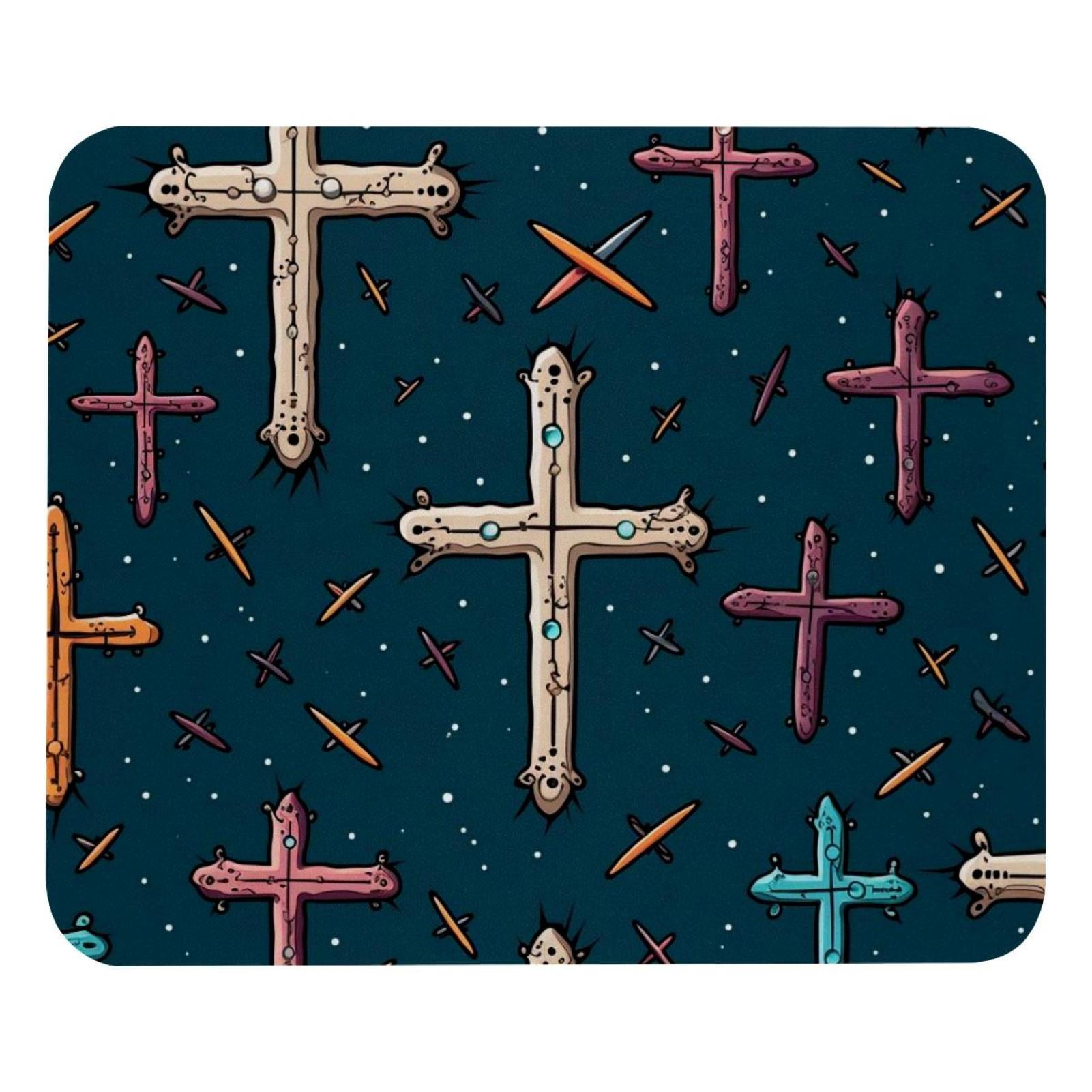 Easter Cross Computer Mouse Pad,Rubber Mouse Mat for Gaming, Office ...
