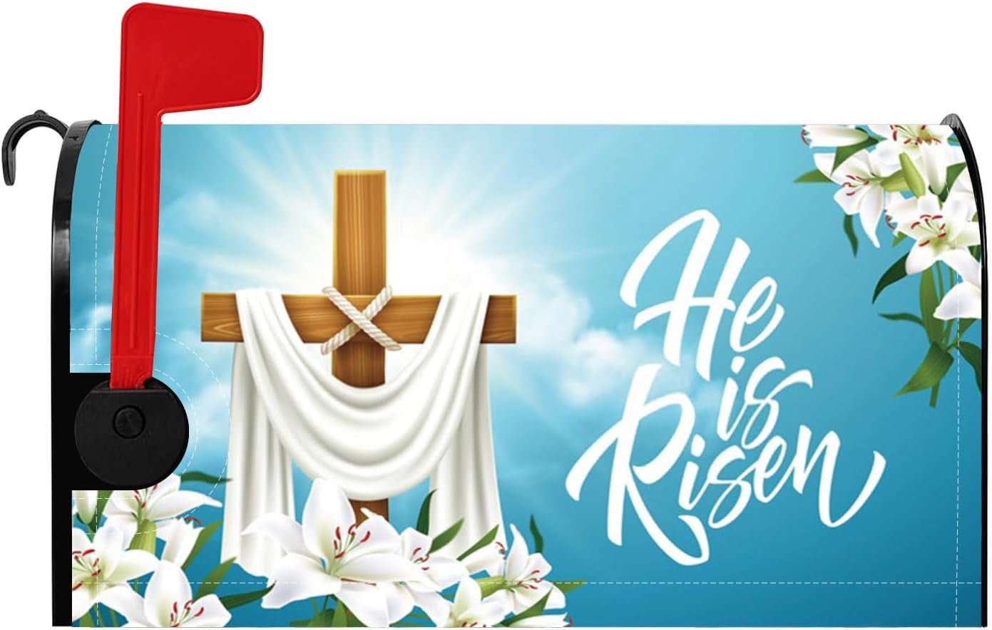 Easter Cross Magnetic Mailbox Cover He is Risen Heaven Cross Mailbox ...
