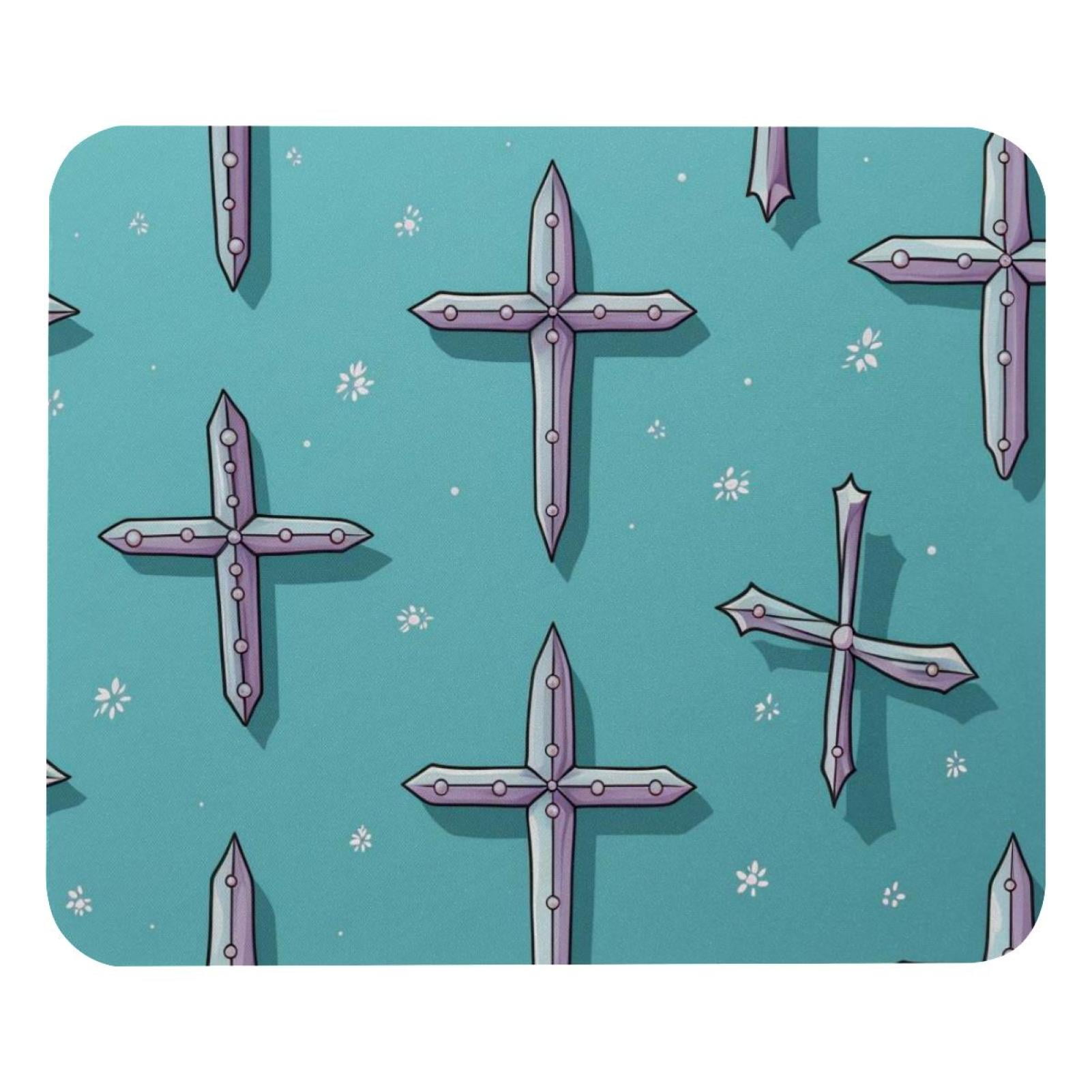 Easter Cross Mouse Pad, Personality Design Rubber Base for Office Decor ...