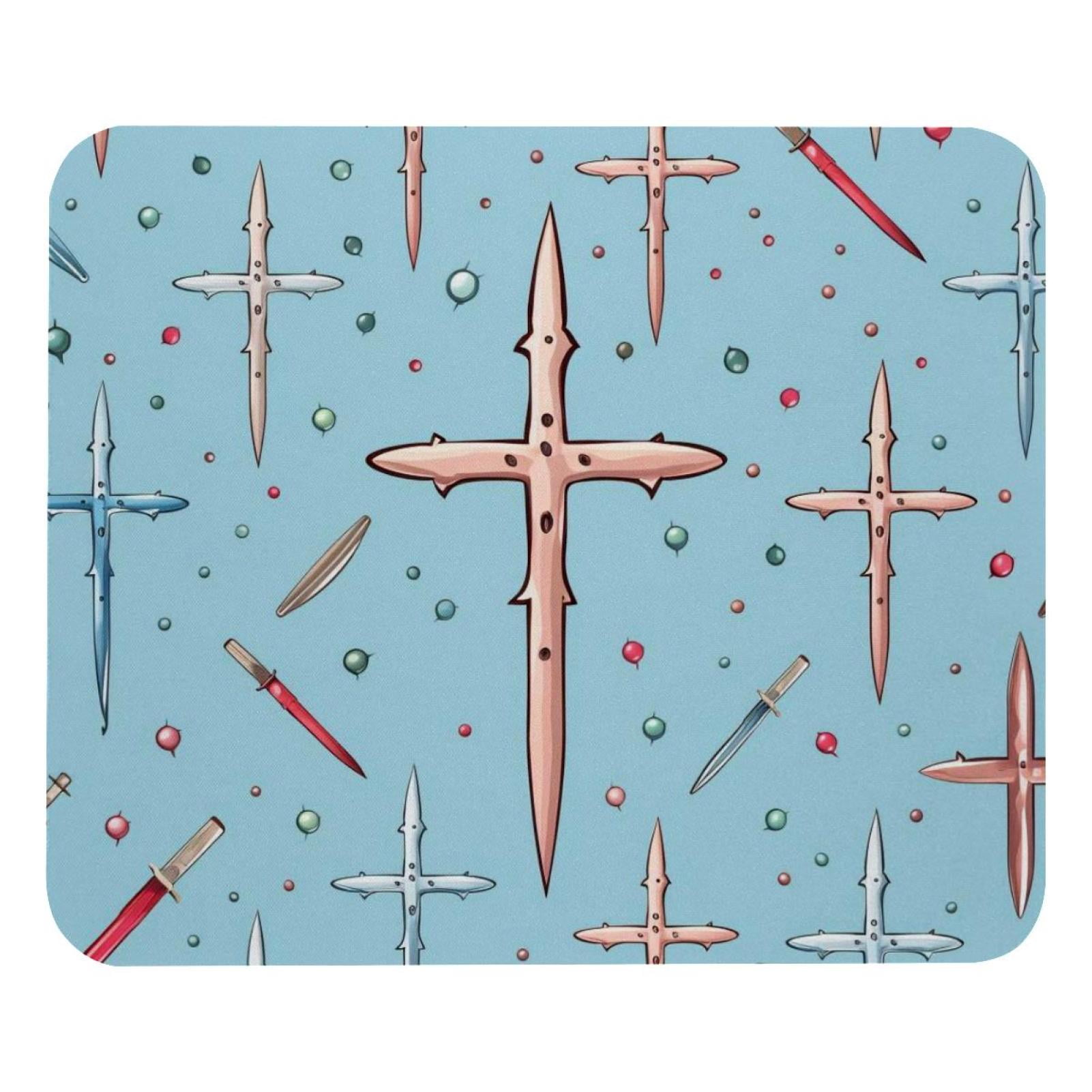 Easter Cross Mouse Pad, Personality Design Rubber Base for Office Decor ...