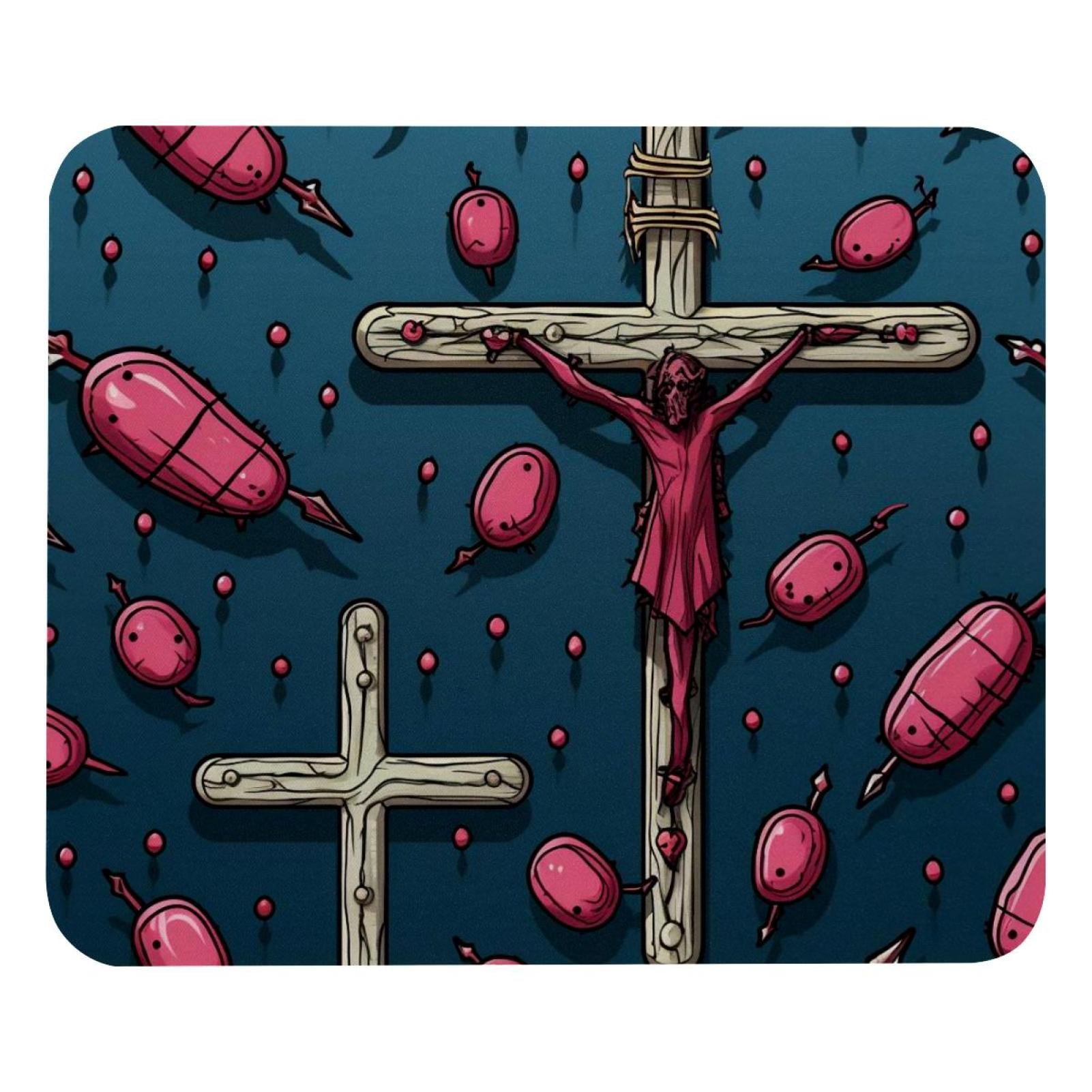Easter Cross Mouse Pad for Laptop Wireless Mouse Home Office Travel ...