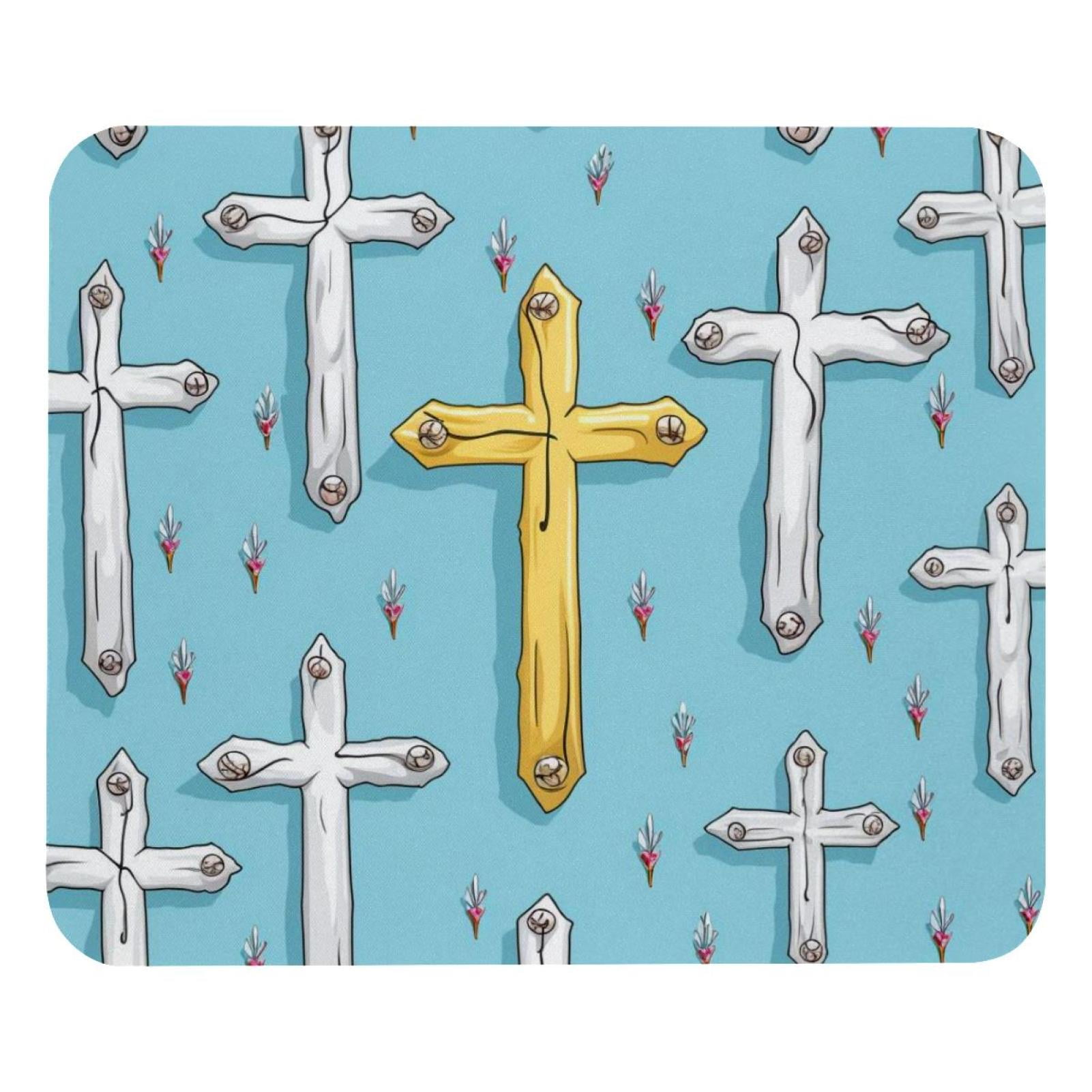 Easter Cross Mouse Pad for Wireless Mouse Home Office Desk Laptop with ...