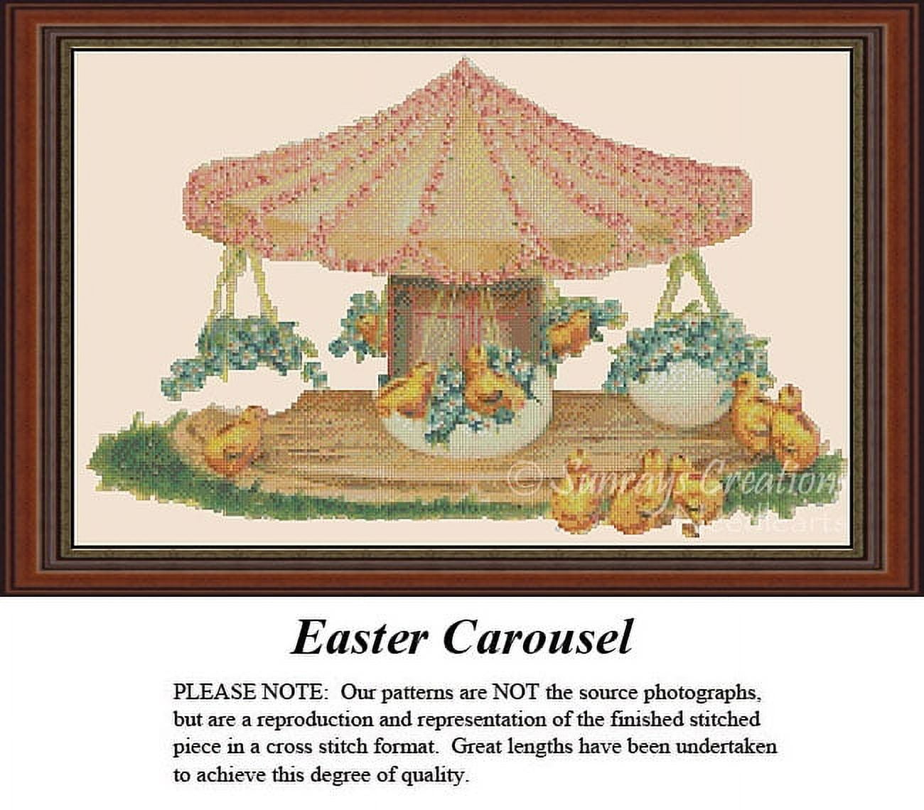 Easter Cross Stitch Pattern | Easter Carousel (Pattern Only, You Provide The Floss and Fabric ...