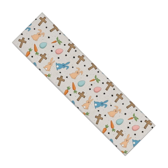 Easter and Crosses Cream Pattern Table Runner,Kitchen Dining Table ...