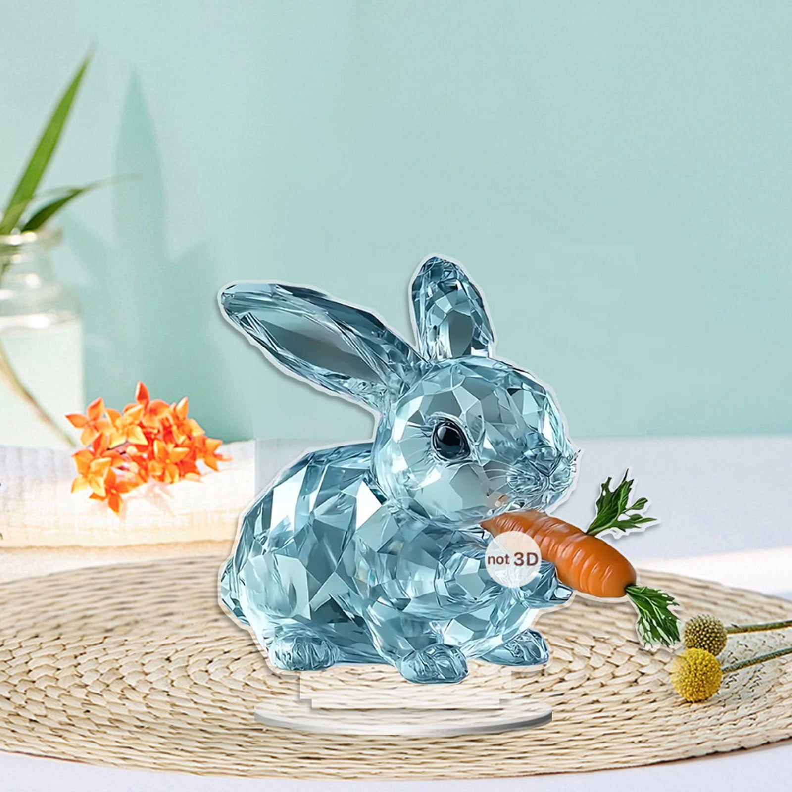 Easter Crystal 2D Acrylic Desktop Decoration Blue Color Resin and ...
